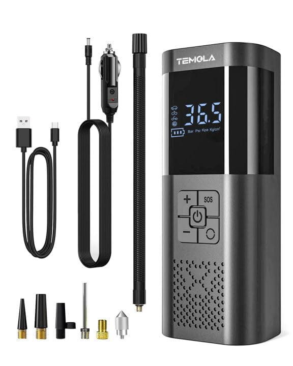 TYUAN Tire Inflator Portable Air Compressor, Rechargeable Cordless Tire ...