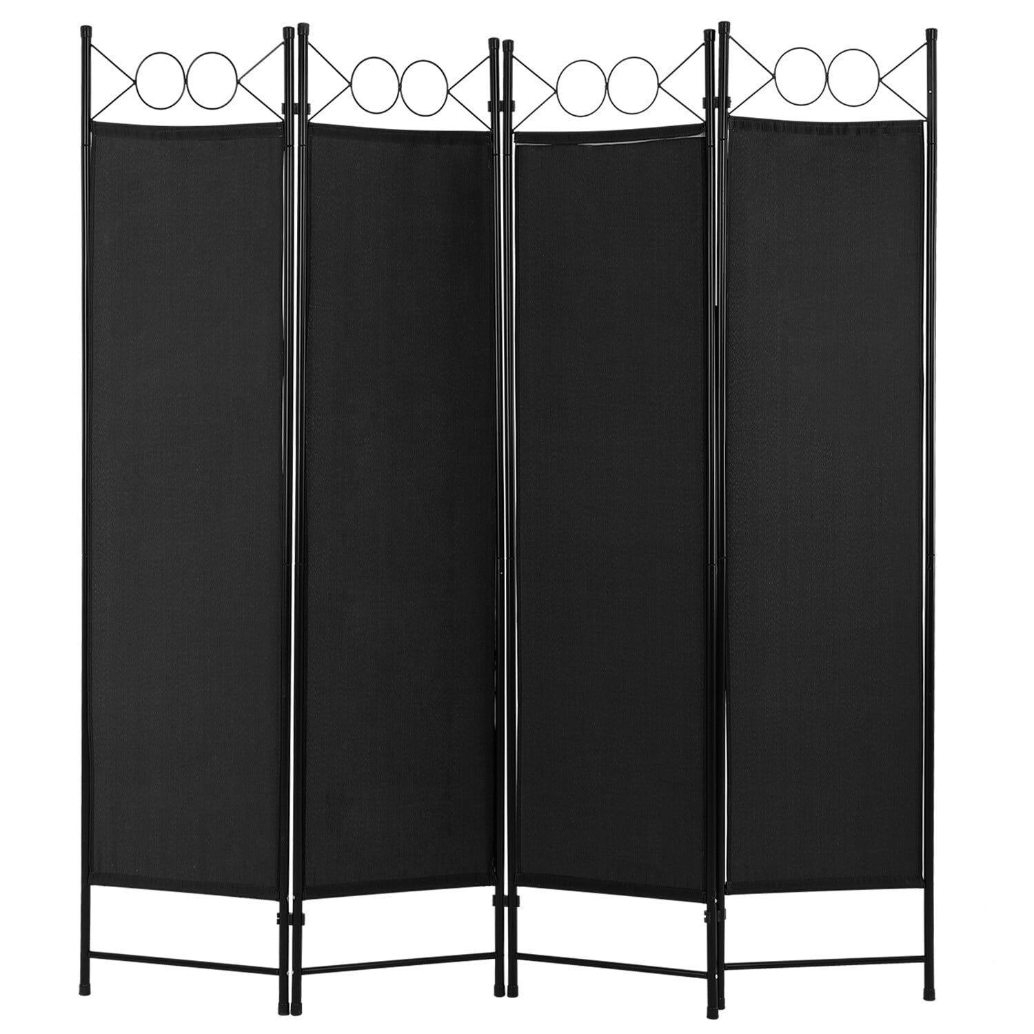 TYUIOP 4 Panel 6FT Room Divider - Steel Frame Folding Privacy Screen ...