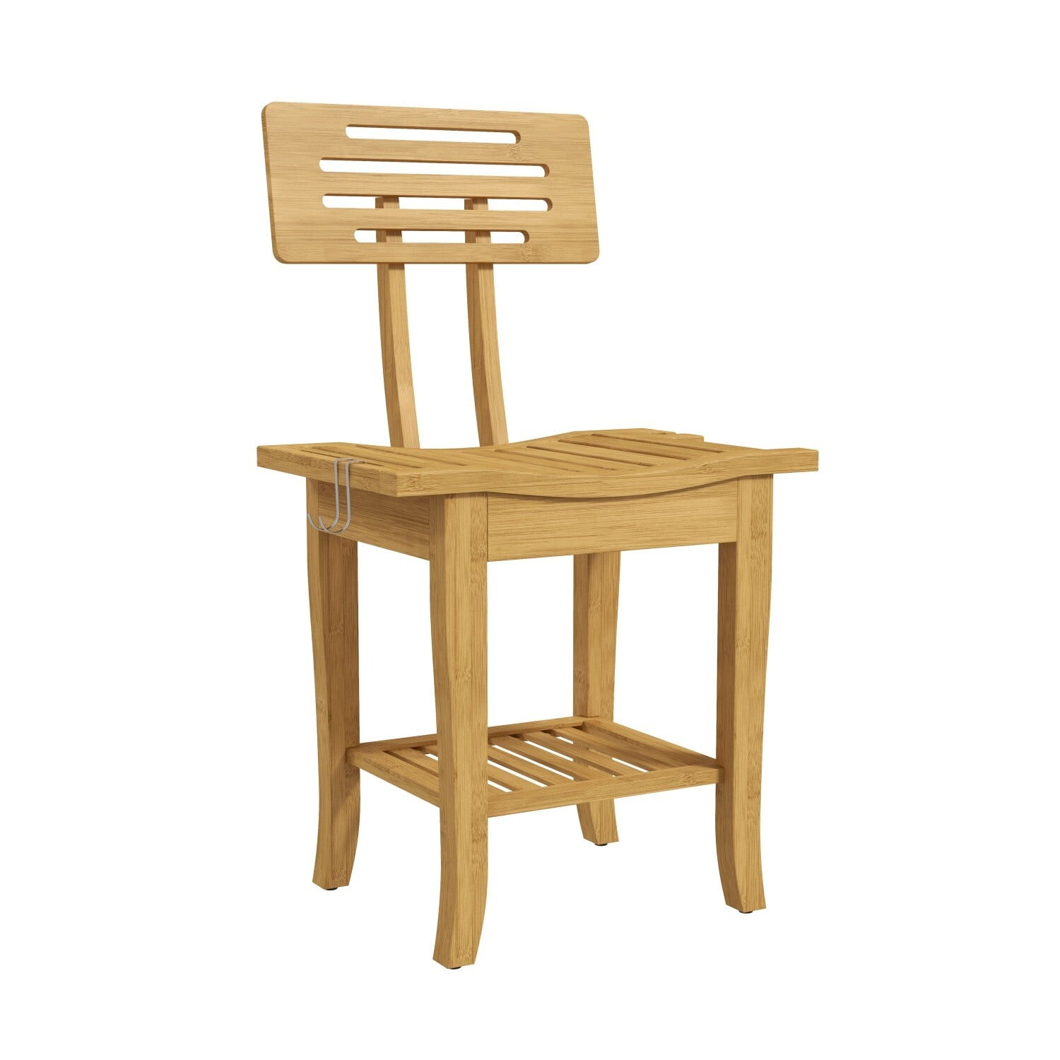 TYUIOP Bamboo Shower Chair - 2-Tier Bamboo Shower Bench, Shower Stool ...