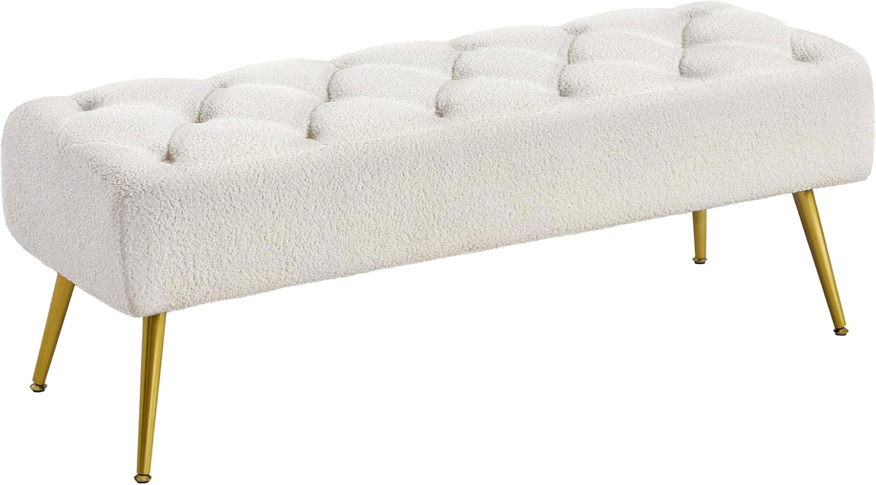 TYUIOP Modern Ottoman Bench Boucle Bench Upholstered Footrest for ...