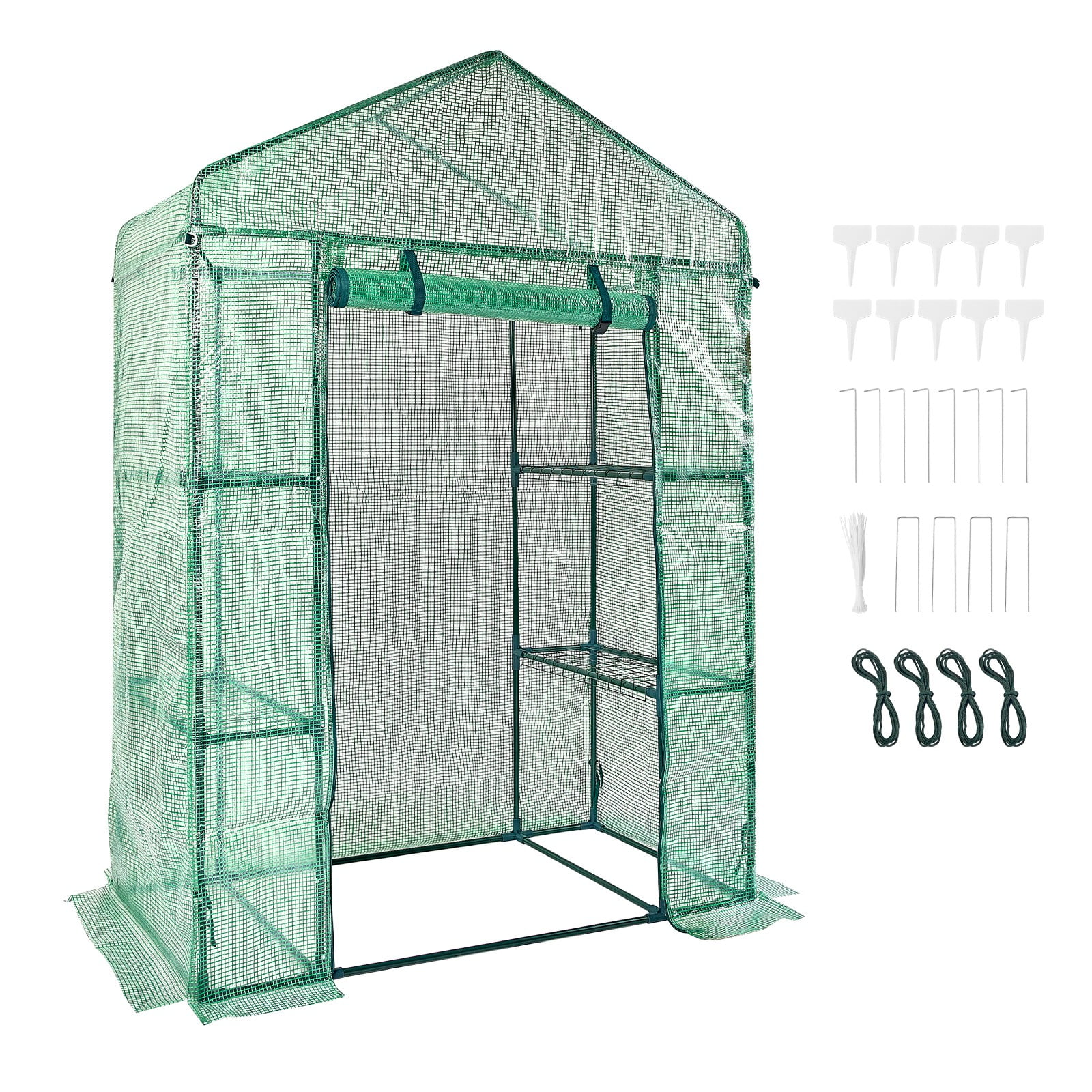 TYUIOP Walk-in Green House,, Portable Greenhouse with Shelves, High ...