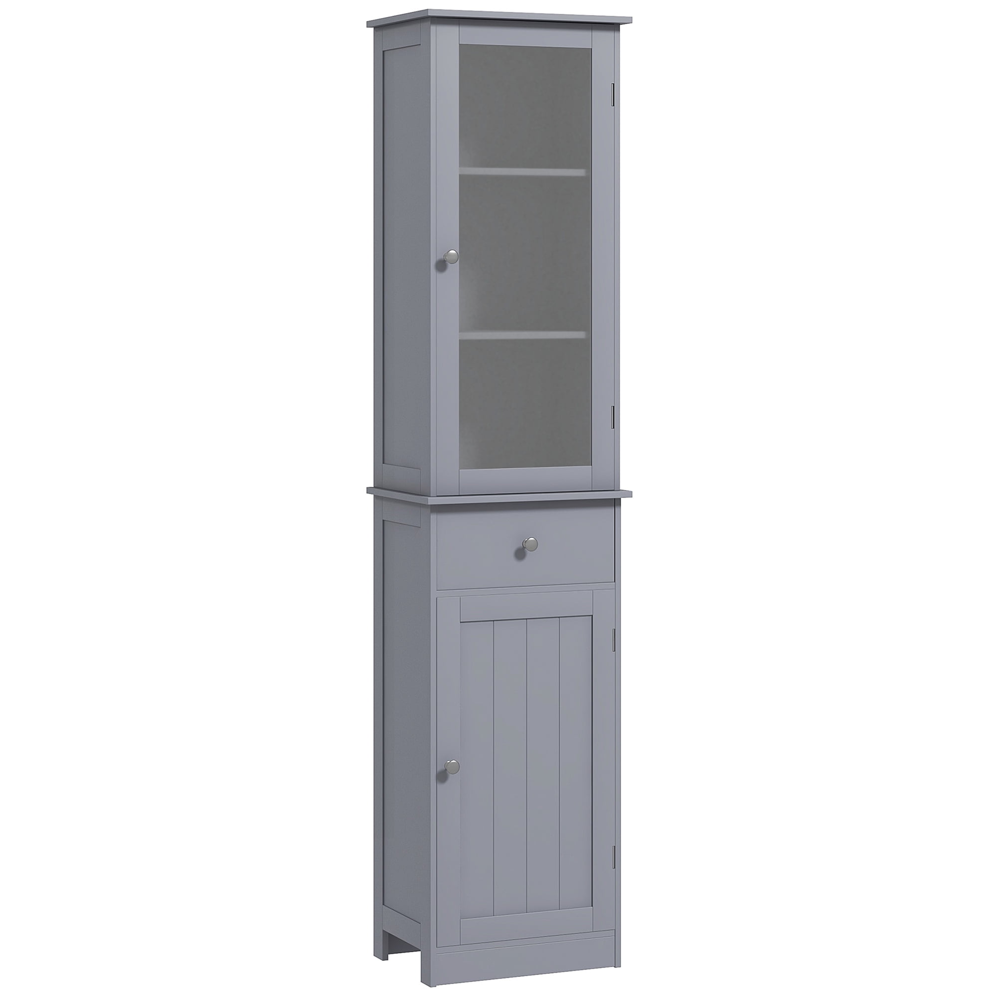 TYUIOP tall Bathroom Storage Cabinet with Frosted Glass Door ...