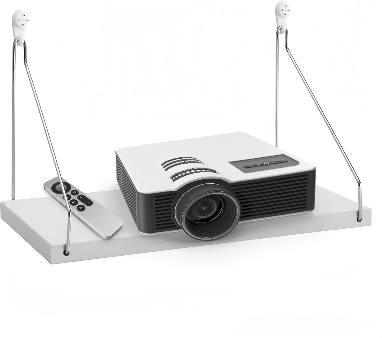 TYUVFGD Projector Shelf for Wall 15.75" x 7.87" Wooden Shelf Holds Up ...