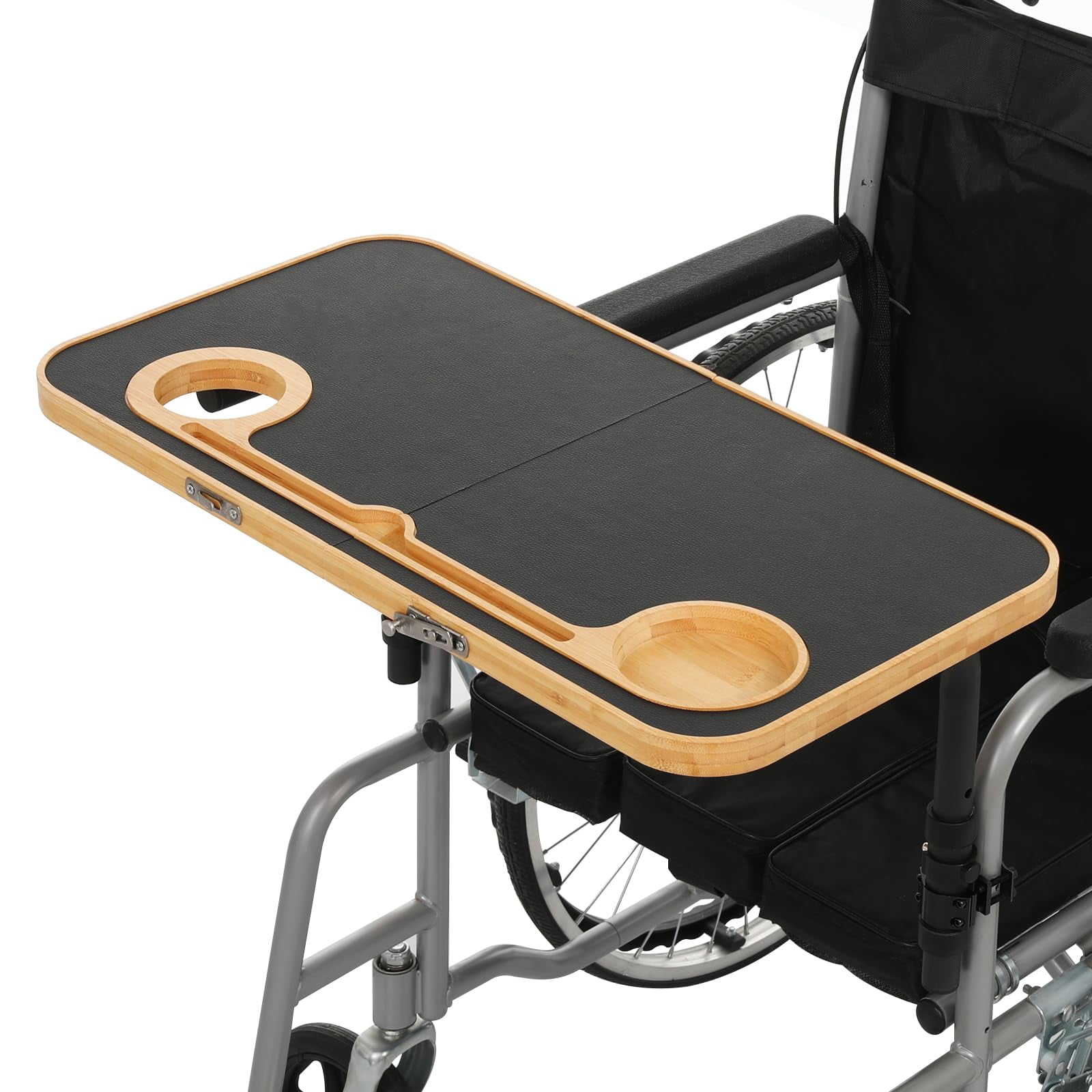 TYYIHUA Foldable Wheelchair Tray Table with Adjustable, Universal ...