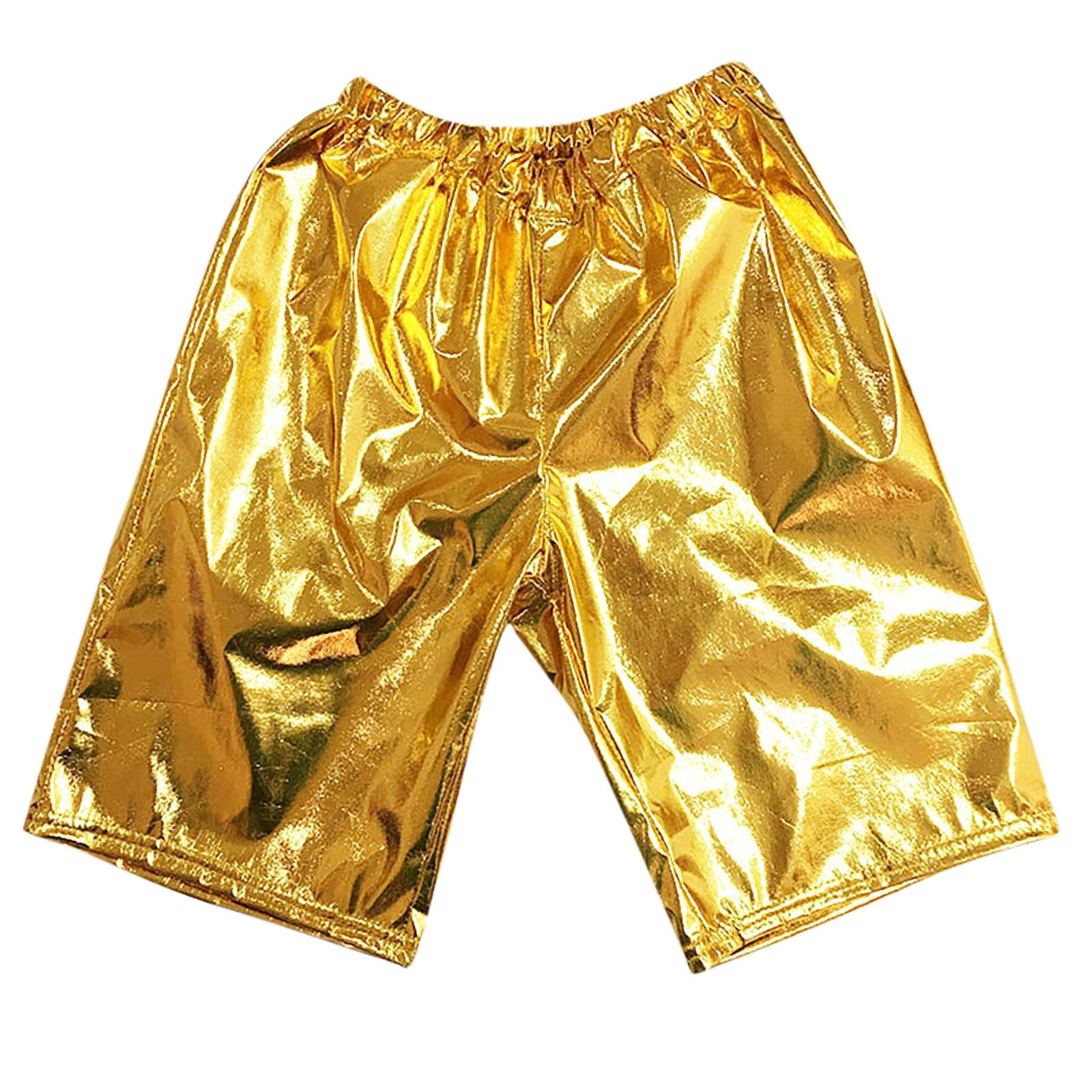 TZEWGL Tween Boys Metallic Shorts Dance Outfits Shiny Hot Pants Athletic Shorts for Kids 10-11T ...