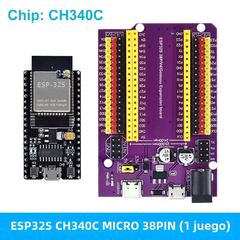 TZT ESP32 Development Board with WiFi and Bluetooth Dual Kernel Type-C ...