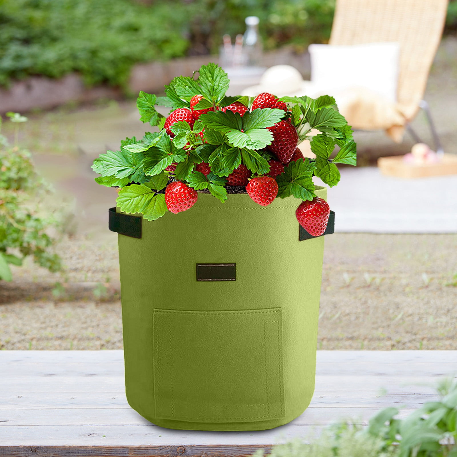 TZYUDK 1 Pcs Growing Bag Easy To Planter Pot With Flap And Handles ...