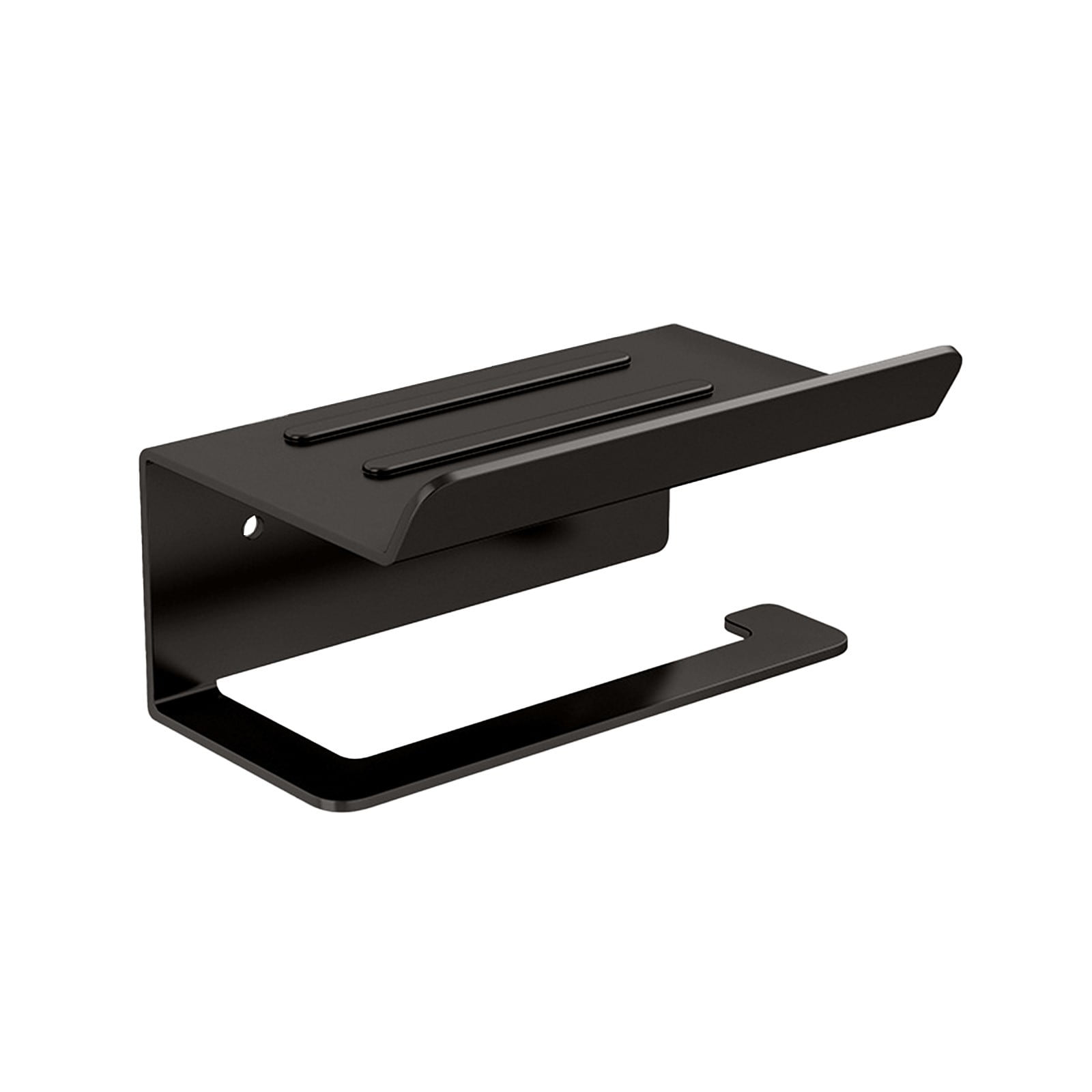 TZYUDK A-444 Black Toilet Aluminum Alloy Roll Paper Rack No Punching ...