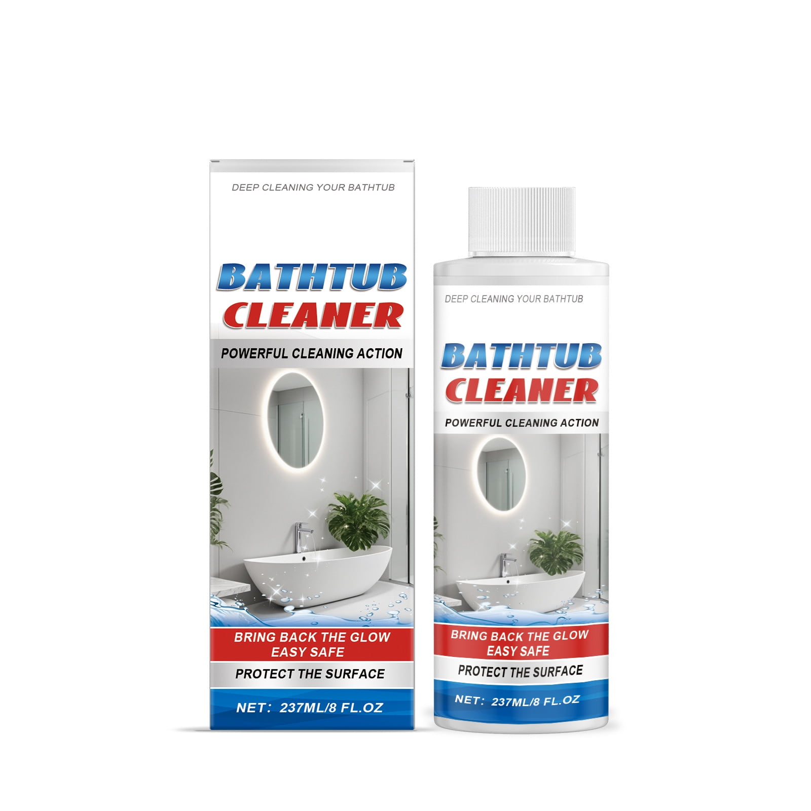 TZYUDK Bathroom Sink Cleaner Limescale Remover for Shower Glass Bathtub ...