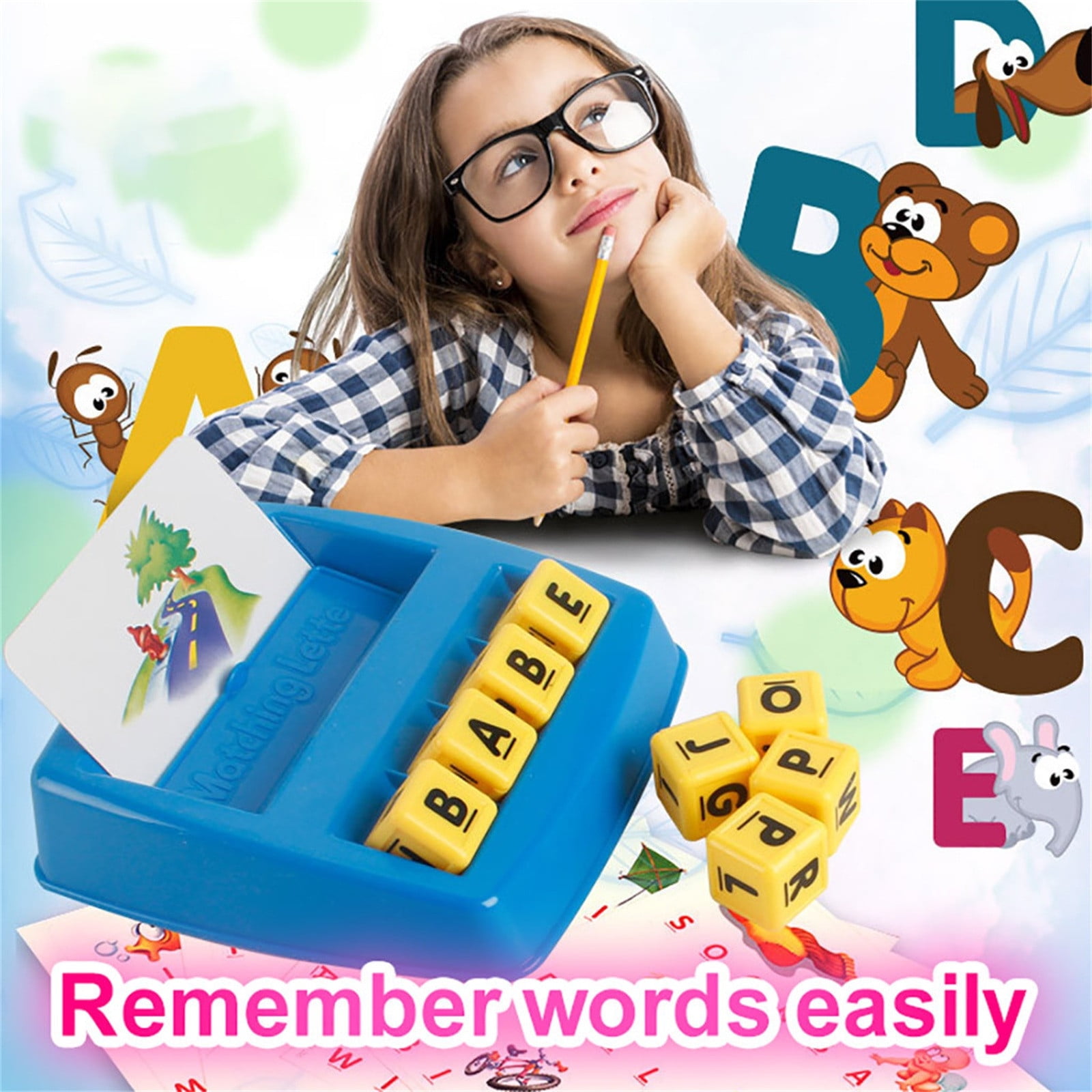 TZYUDK Color Preschool Kindergarten Matching Alphabet Reading Game ...