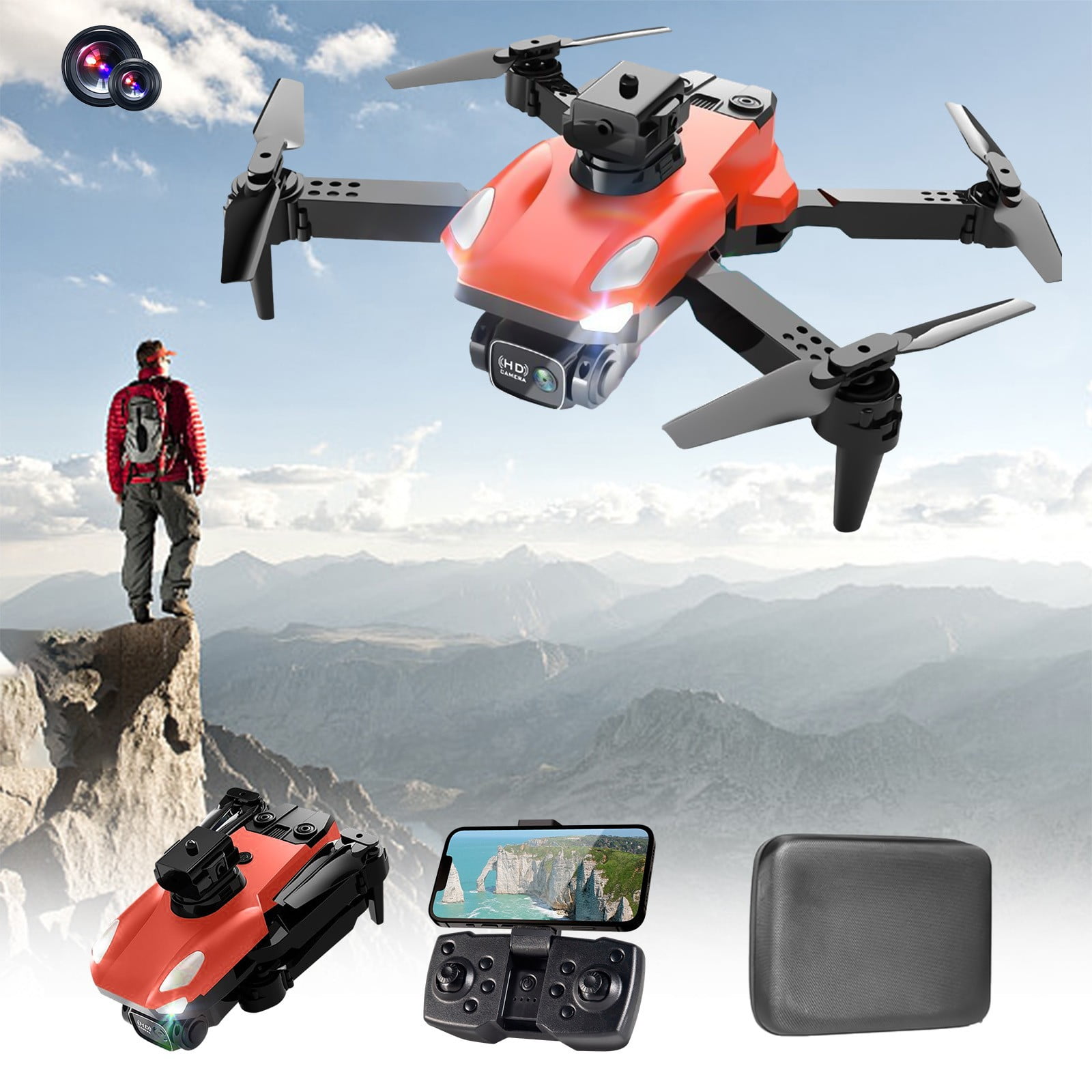 TZYUDK Foldable Drone with 1080P HD Camera Gesture Control Obstacle ...