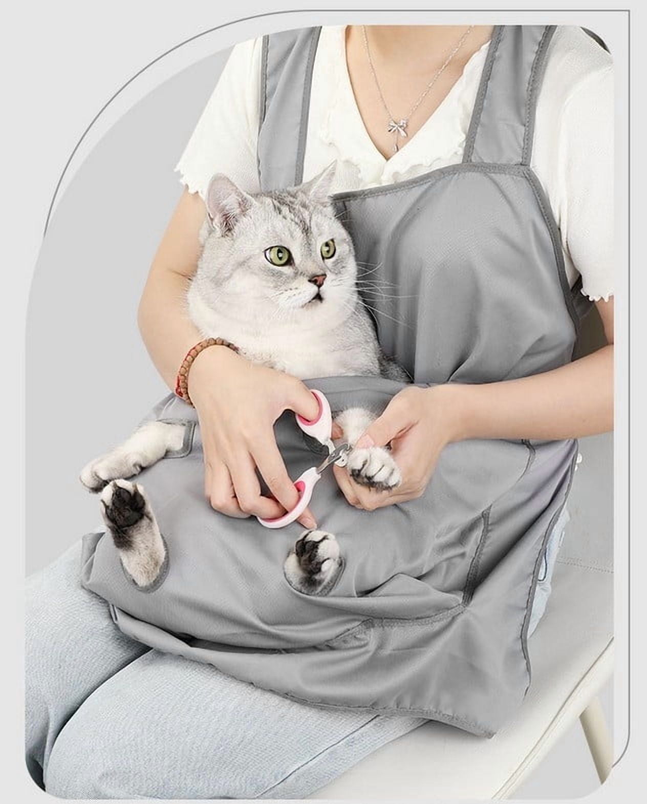 TZYUDK Grey Summer Style Of Cats-Hugging And Petting Apron With Holes ...