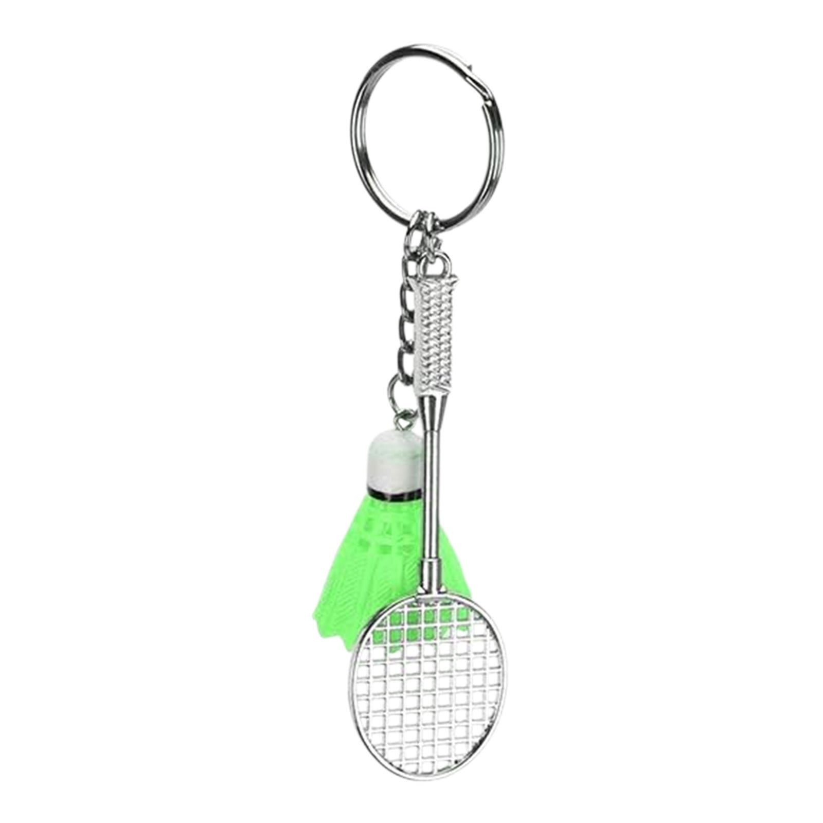 TZYUDK P-957 Green Badminton Model Keychain Key Ring Style Simulation ...