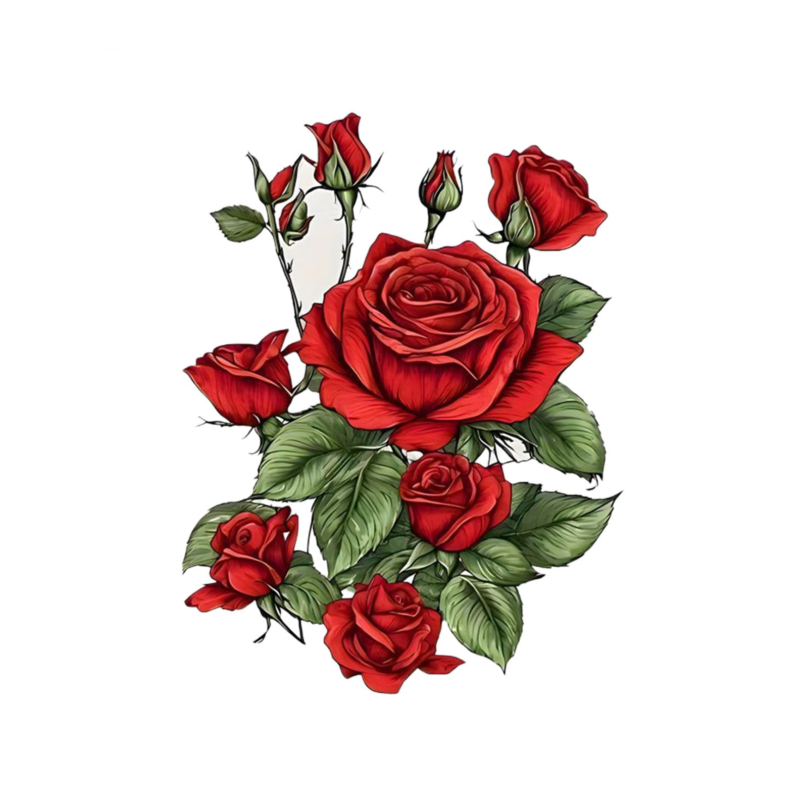 TZYUDK Red Romantic Rose Car Sticker Waterproof Vinyl Decal Decoration ...