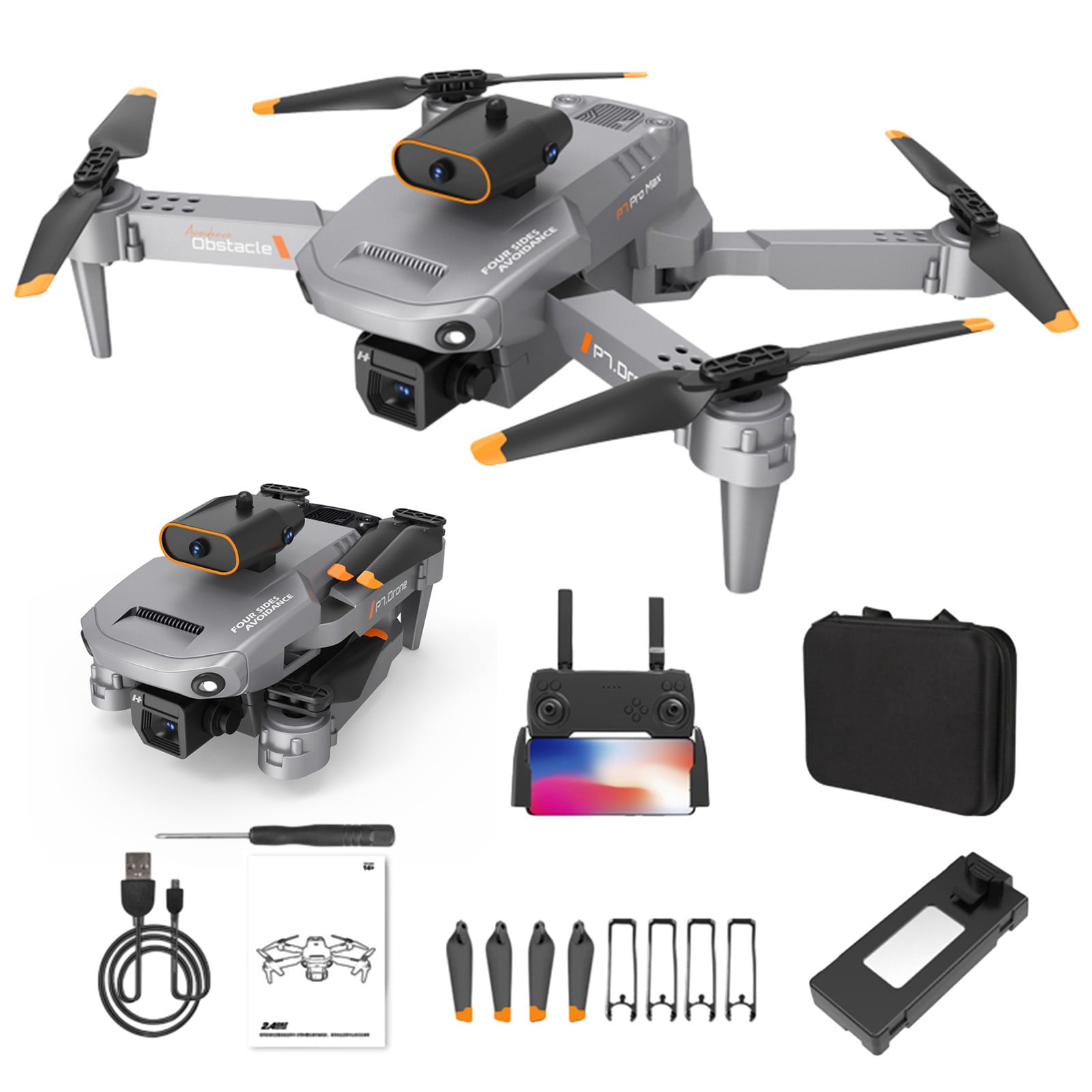 TZYUDK Remote Control Folding Drone with Intelligent Four Sided ...