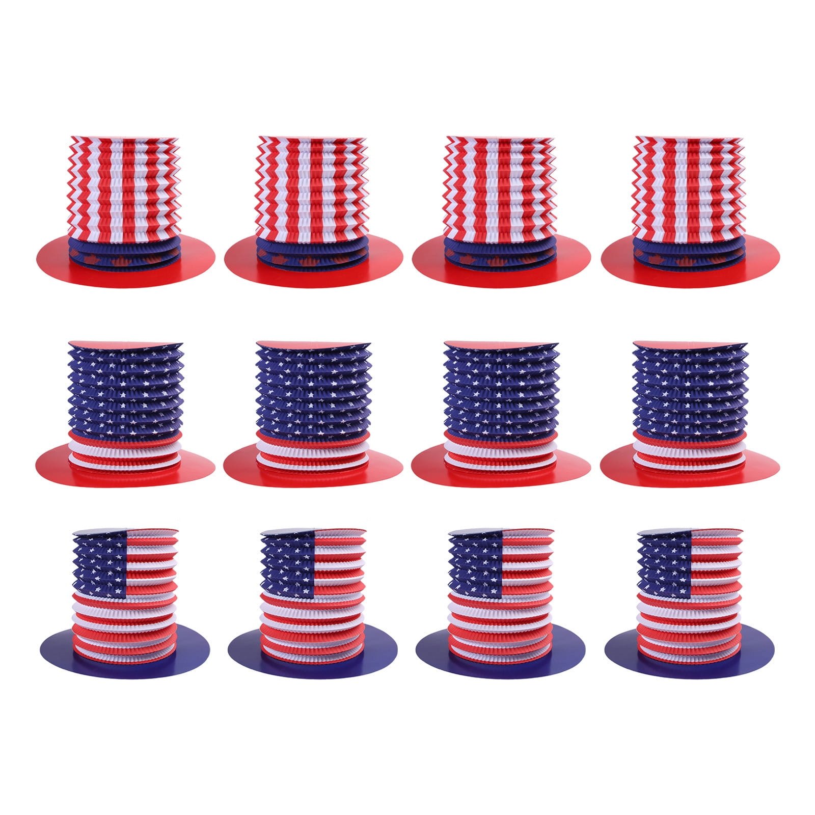 TZYUDK X-619 12 Pcs Independence Day Theme Folding Accordion Folding ...