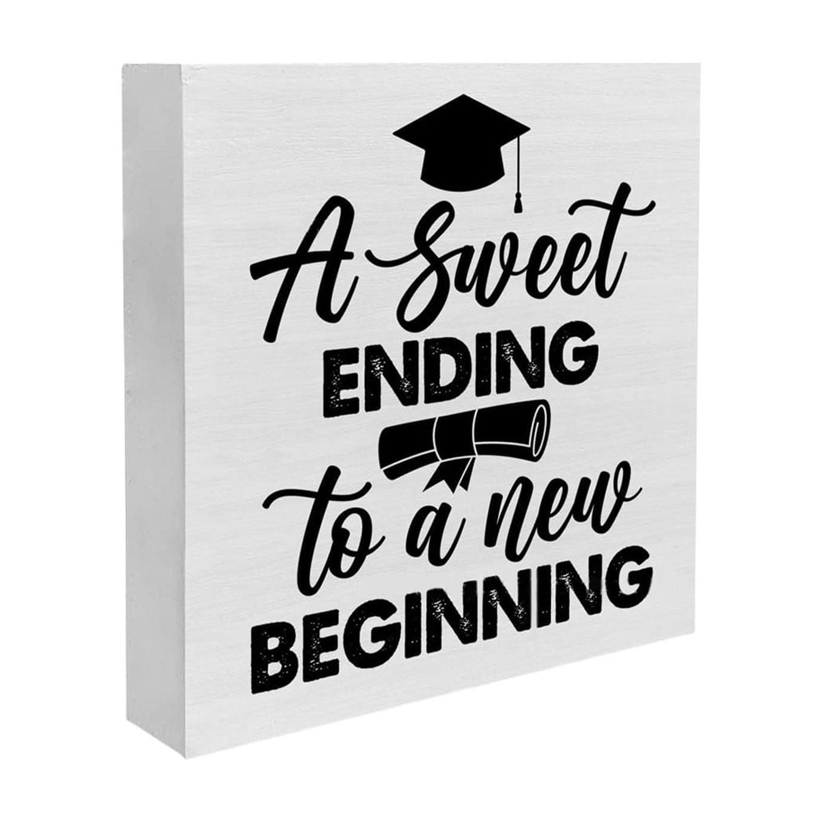 TZYUDK Y-681 B Graduation Quote Wood Box Sign Decor Desk Sign Positive Behind You All Your ...
