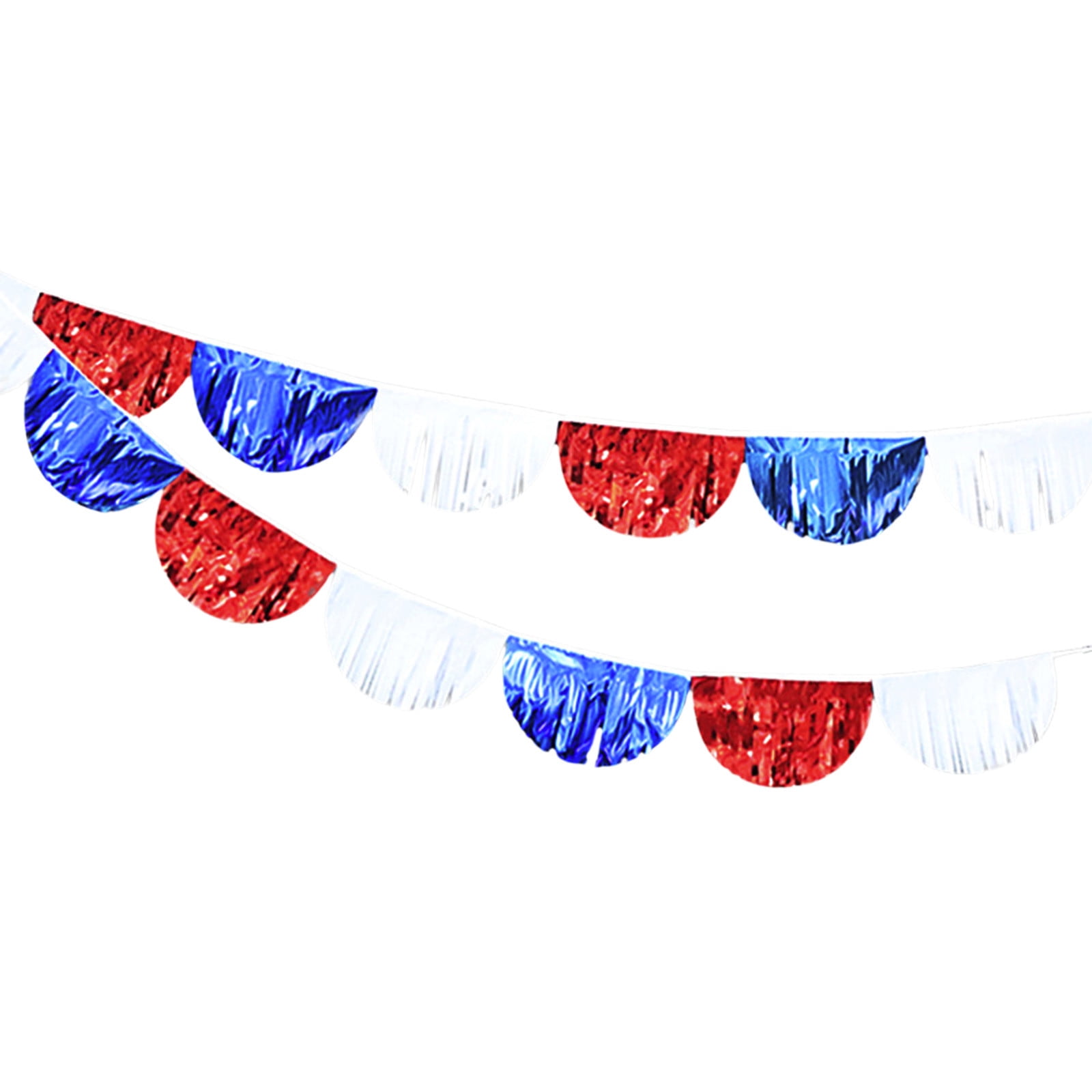 TZYUDK Z-448 Red White Blue Fringe Garland Wall Hanging Fringe Banners ...