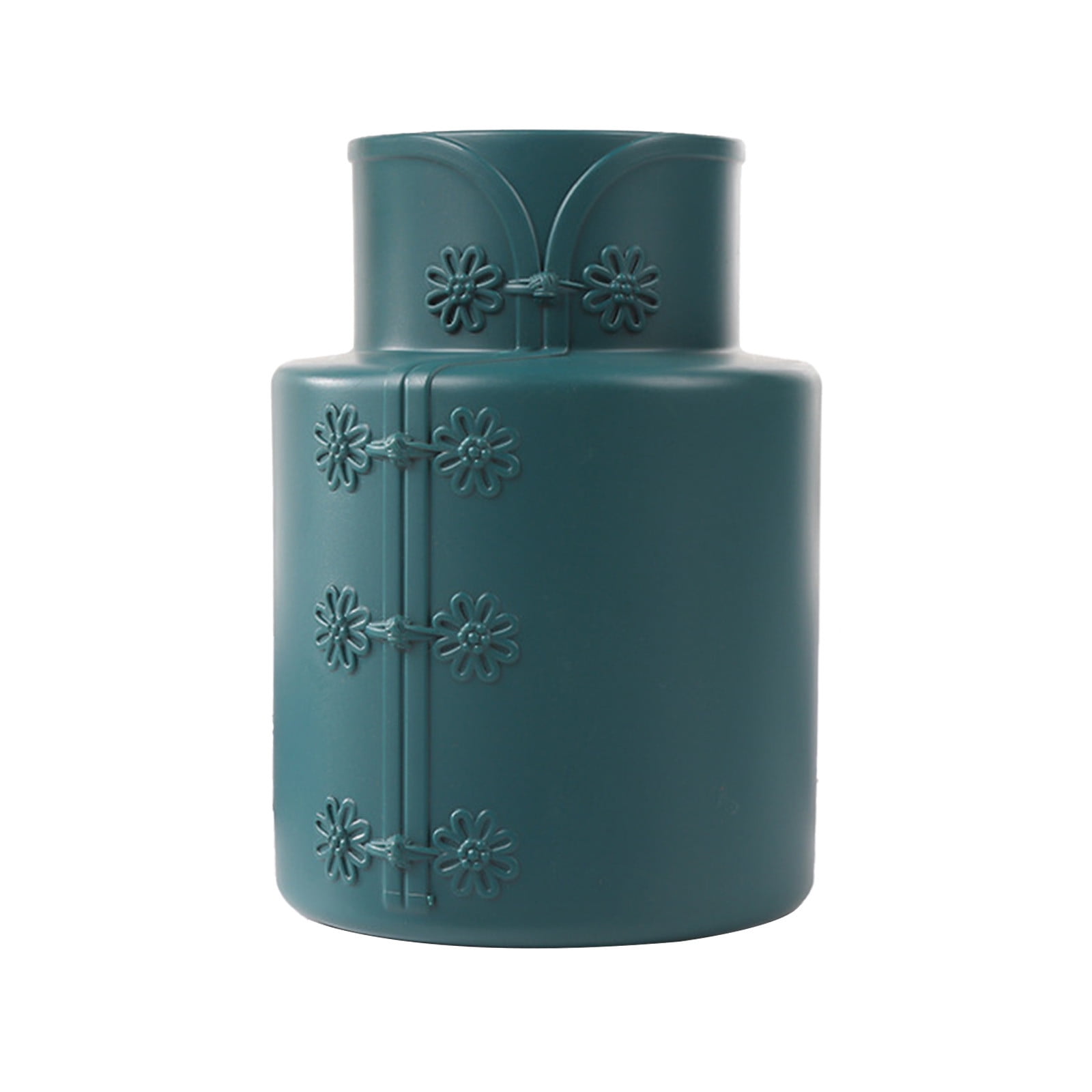 TZYUDK Z-740 Navy Plastic Imitation Glazed Vase Living Room Flower ...