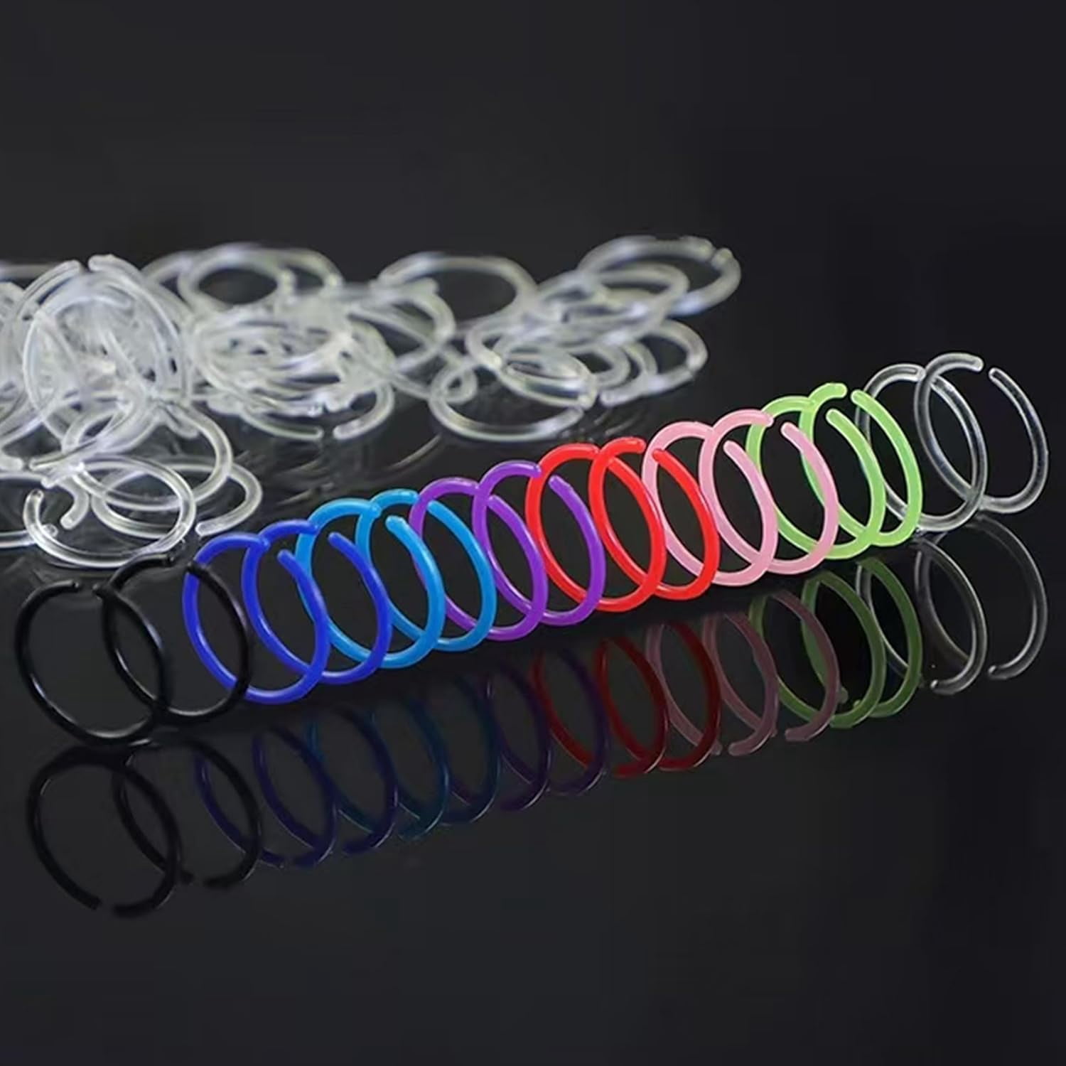 TZZT 60Pcs Anti-Allergy 20G Unisex Plastic Hoop Ears Hole Retainers ...