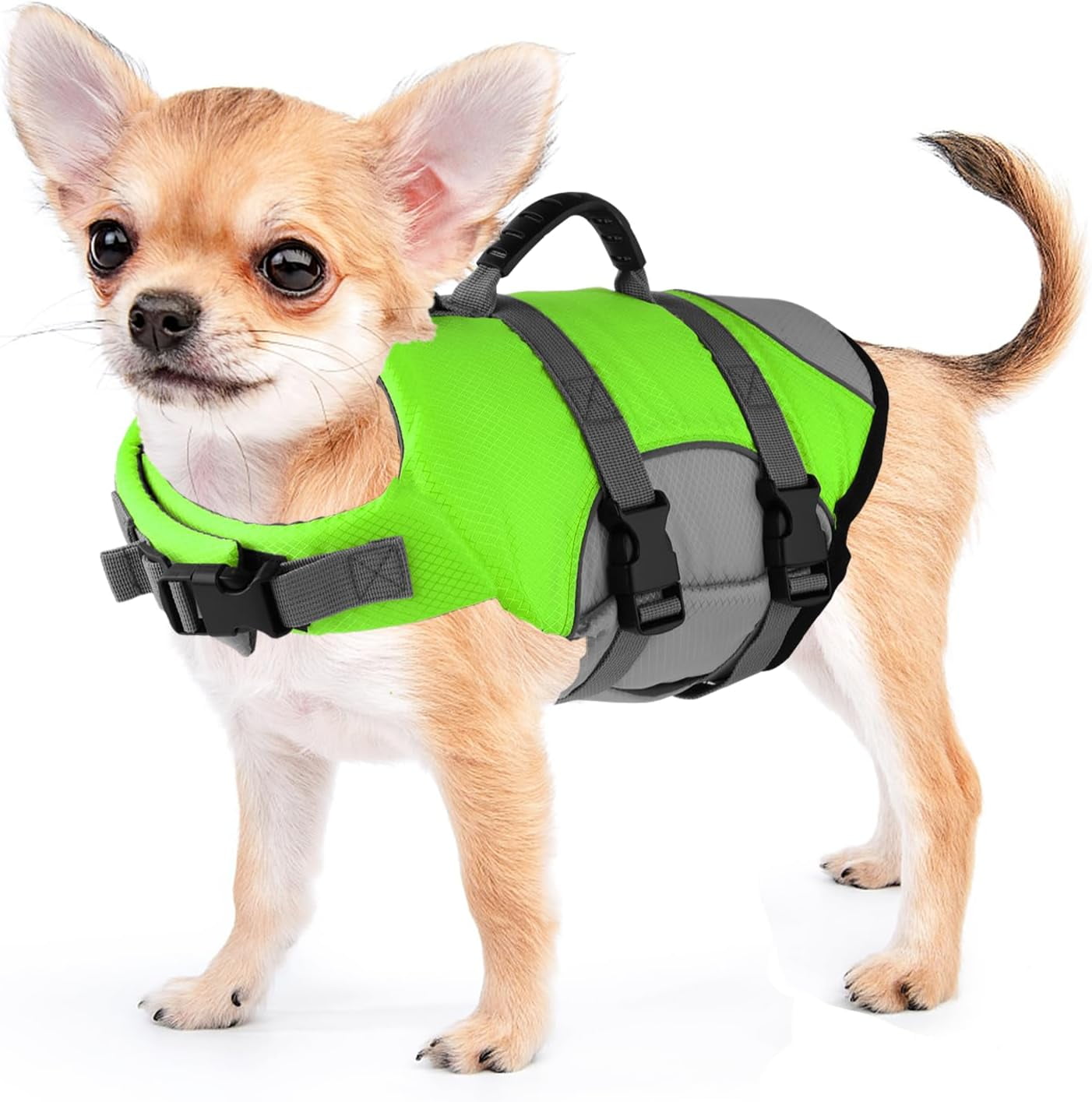 TZZT Dog Life Jacket, Reflective Adjustable Dog Life Vest with Rescue ...