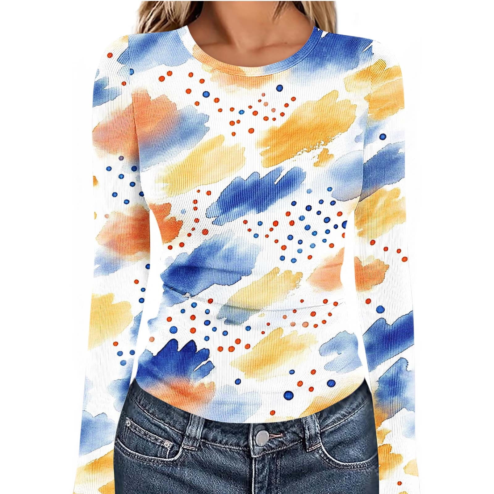 TaTaai 2025 Womens Tops Long Sleeve Shirts Casual Fall Winter Tunics ...