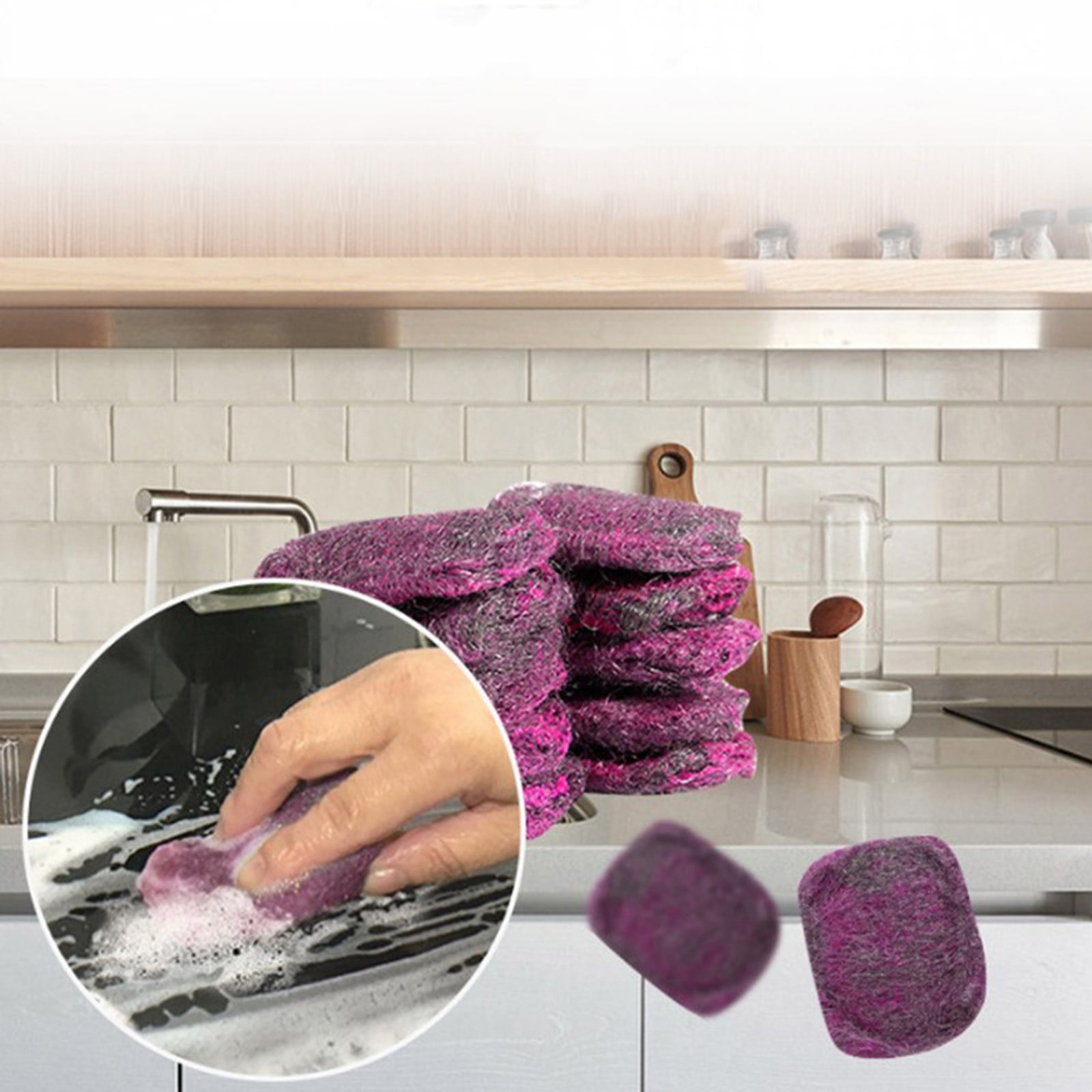 TaTaai 40Pcs Steel Wool Soap Pads - Kosher for Passover - Metal ...