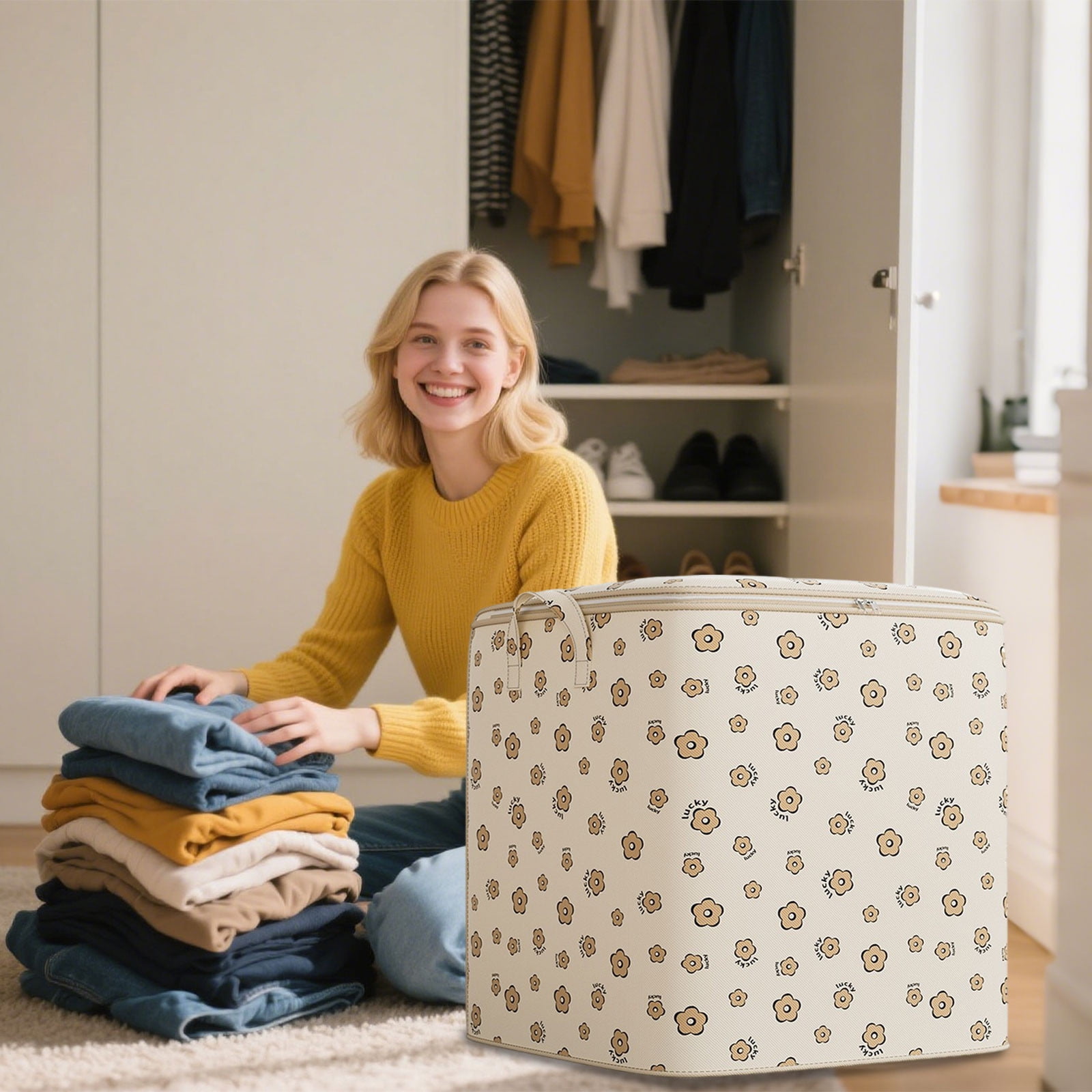 TaTaai 4Pcs Moving Bags Extra Heavy Duty Oversized Storage Bags with Reinforced Handle and ...