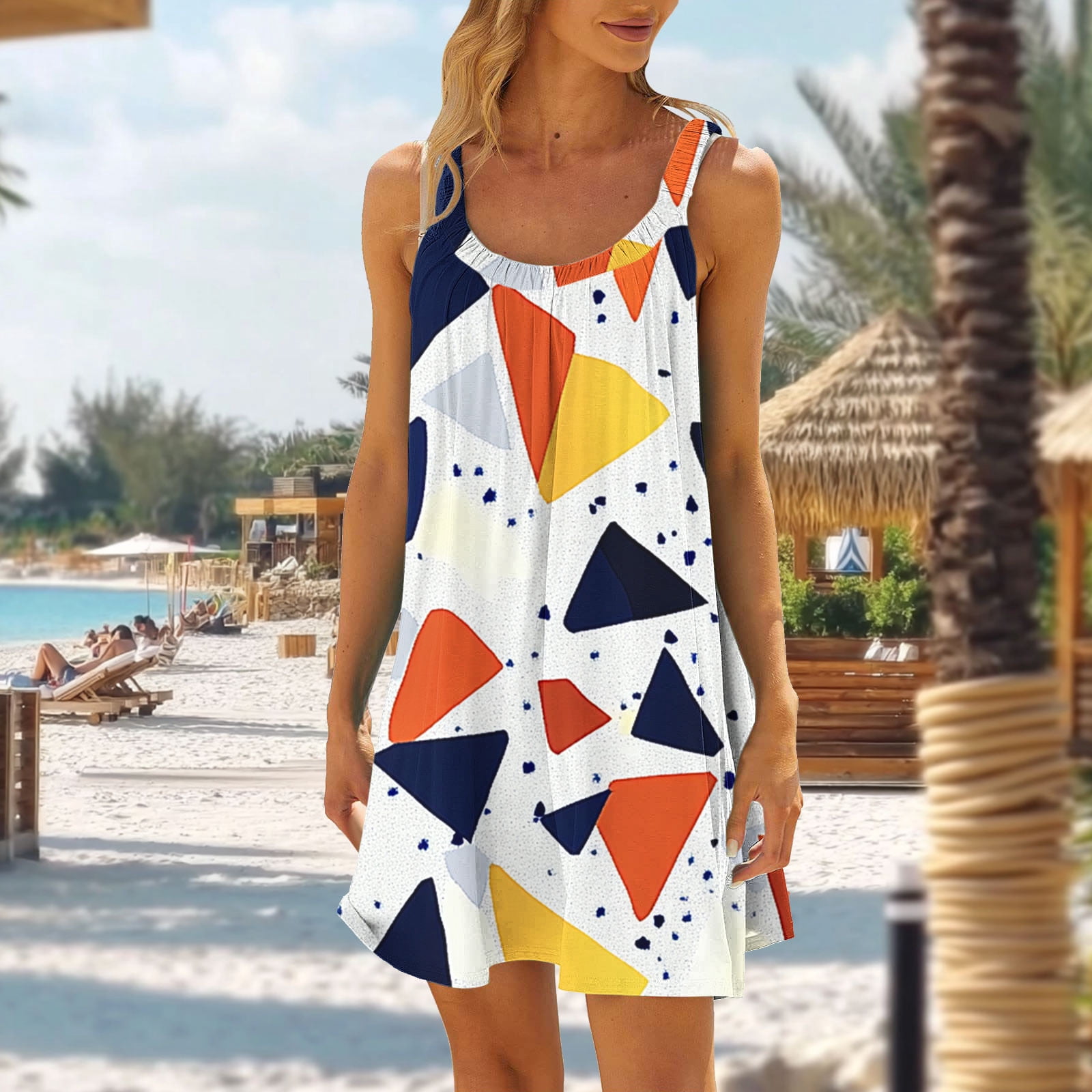TaTaai Casual Tank Dress Women, Flowy Sleeveless Loose Fit Sundress ...