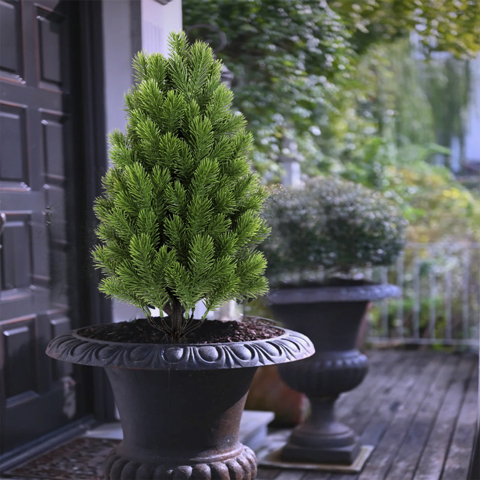TaTaai 1Pcs Artificial Cedar Topiary Ball Tree with Ground Spike, Fake ...