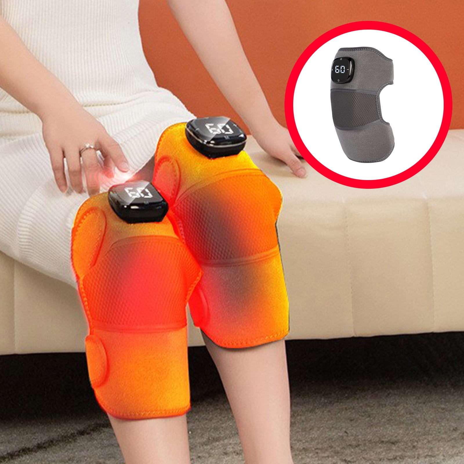 TaTaai Clearance 1Pcs Cordless Heating Knee Brace, Portable Electric ...