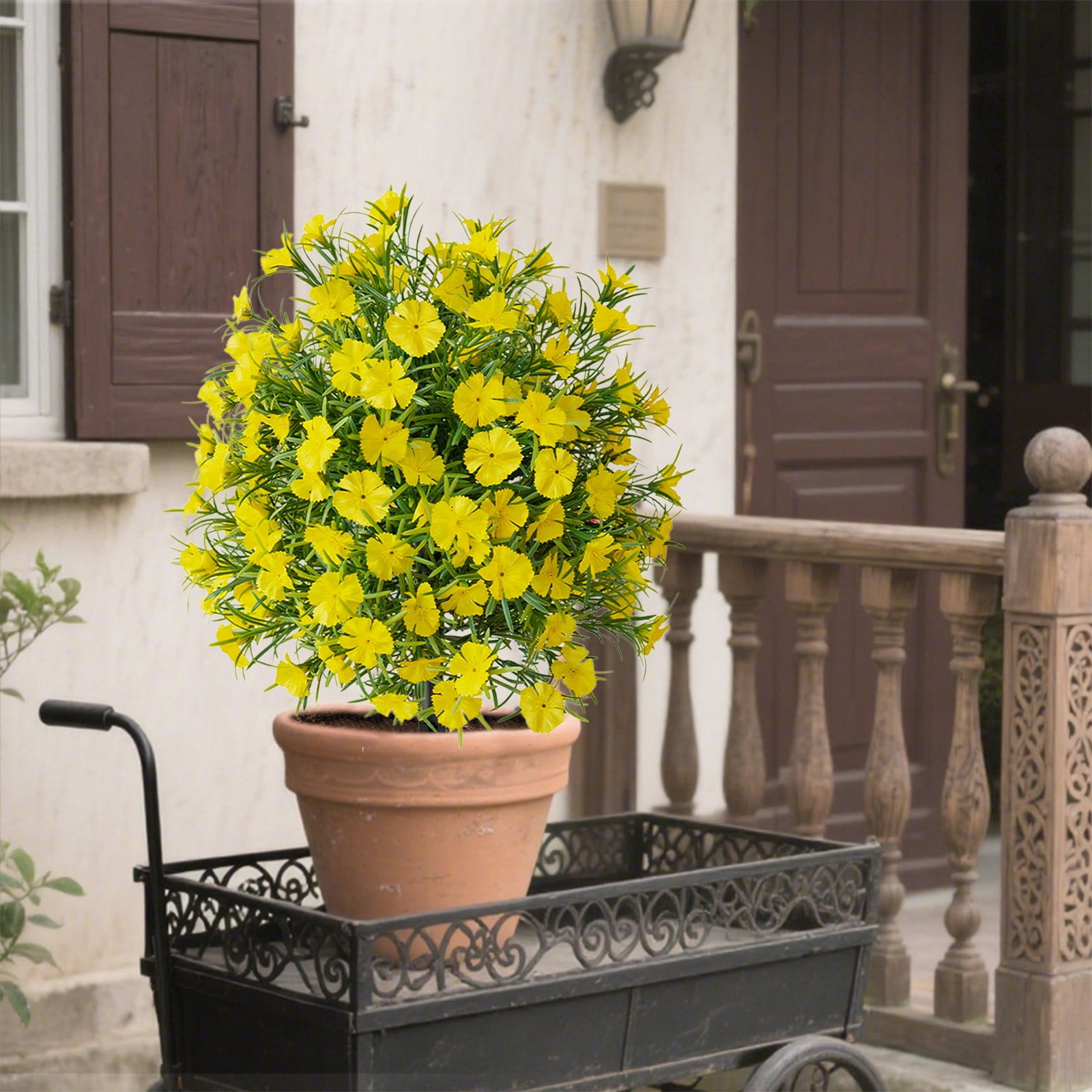 TaTaai Clearance 4Pcs Artificial Boxwood Topiary Ball Bush with Ground ...