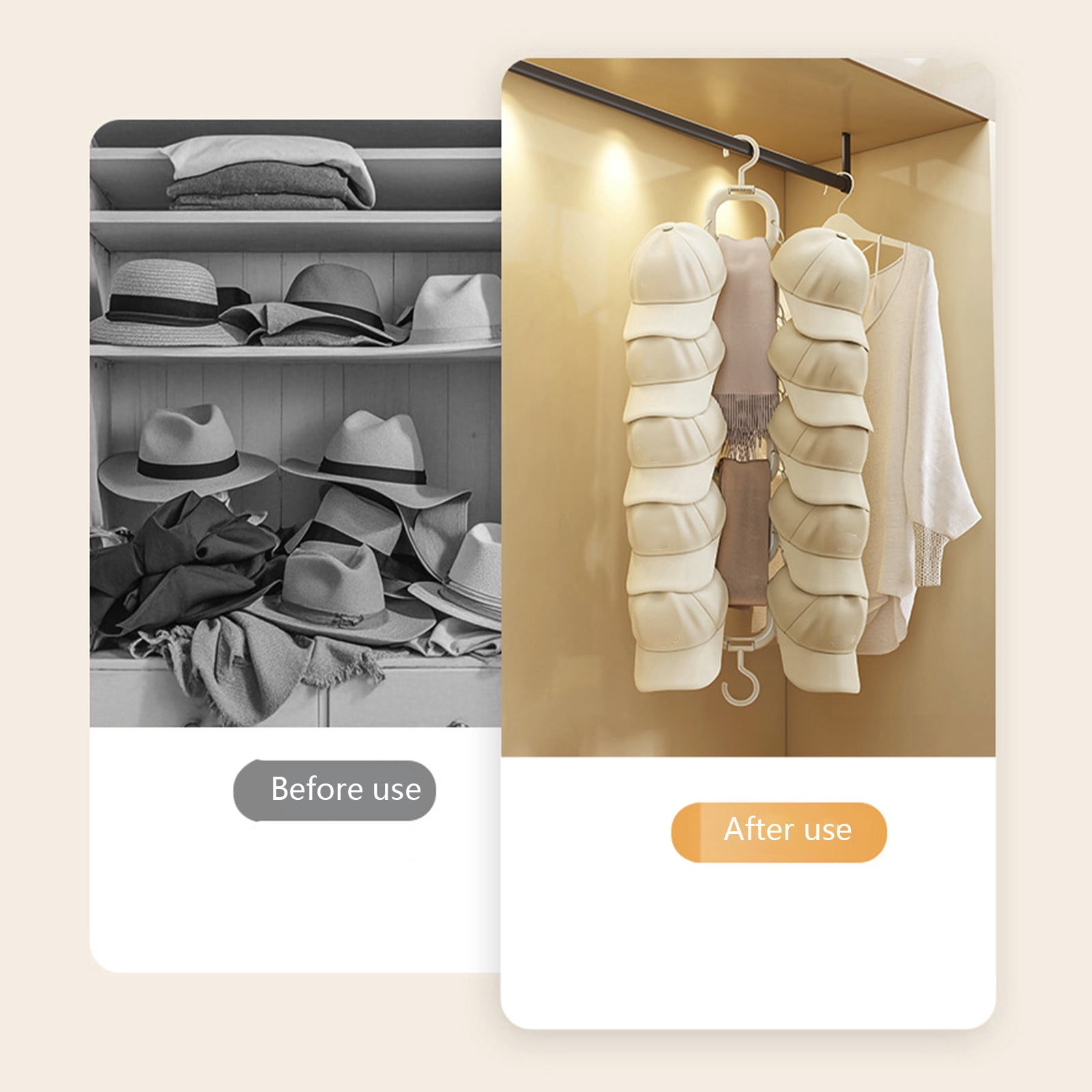 TaTaai Clearance 4Pcs Hat Organizer for Baseball Caps,Hat Rack Small ...