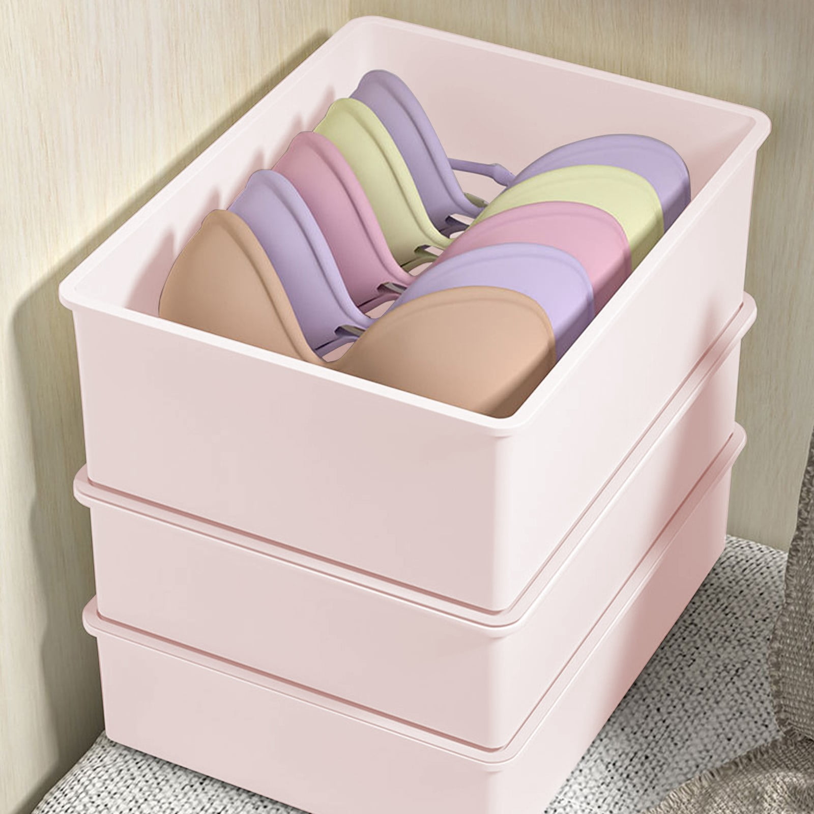TaTaai 4Pcs Sock Underwear Storage Case Bra Panties Socks Storage Box ...
