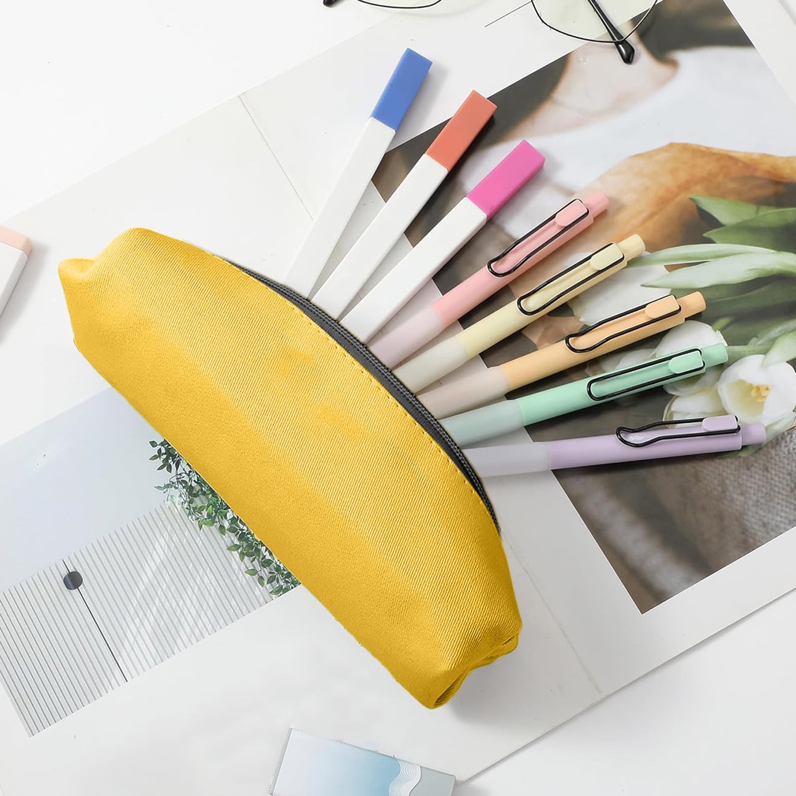 TaTaai 5Pcs Zipper Pencil Case/Multi-purpose Tool Pouch Tote Bags ...