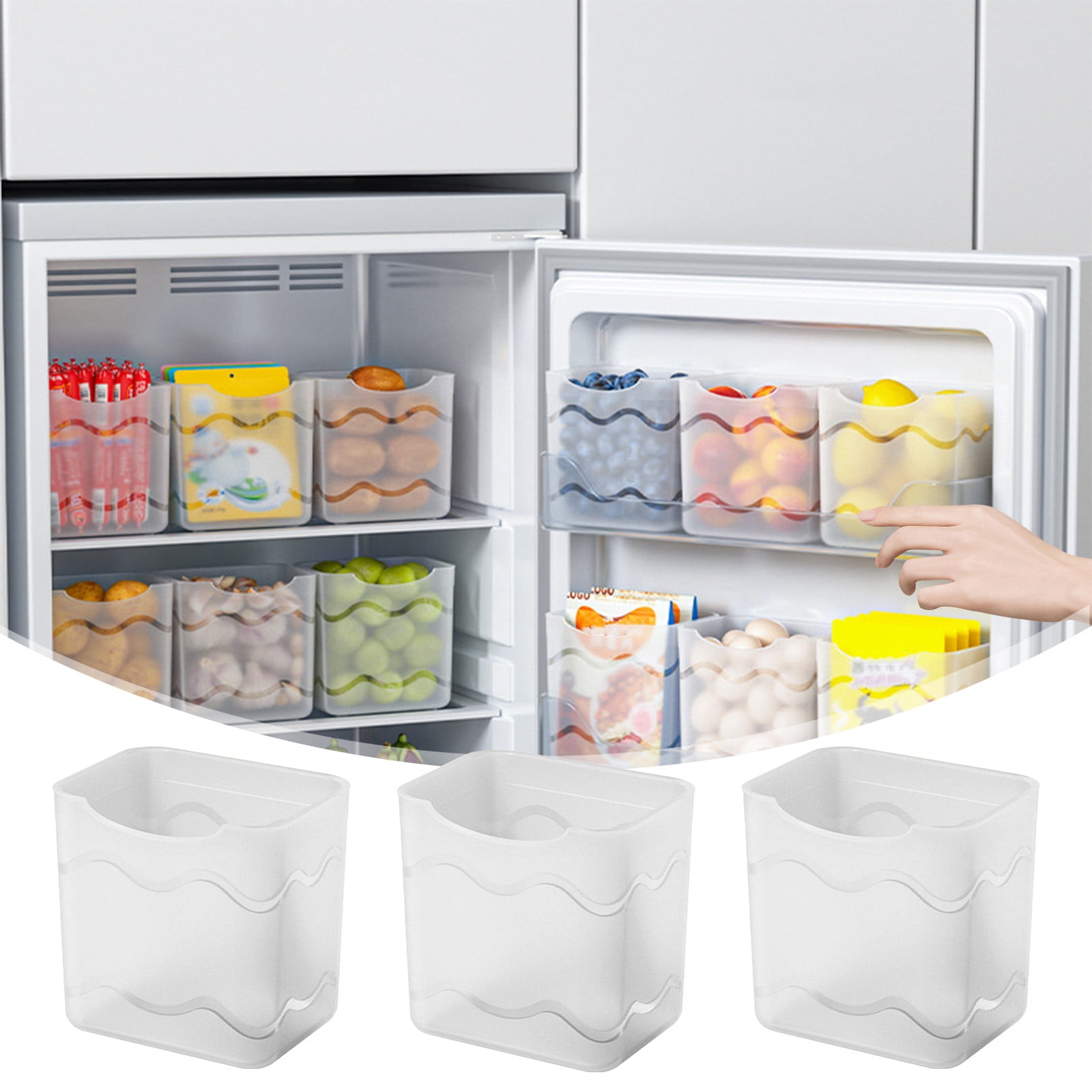 TaTaai Clearance 6Pcs Fridge Organizer Bins, Refrigerator Side Door ...