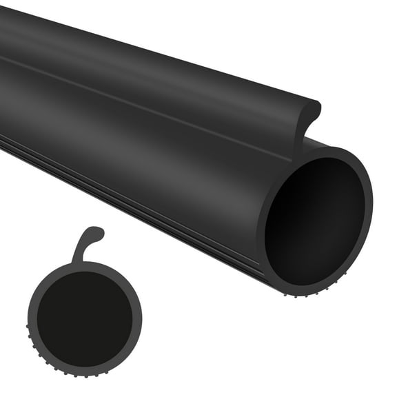 Garage Door Bottom Seal with Pre-drilled Aluminum Track Retainer Base ...