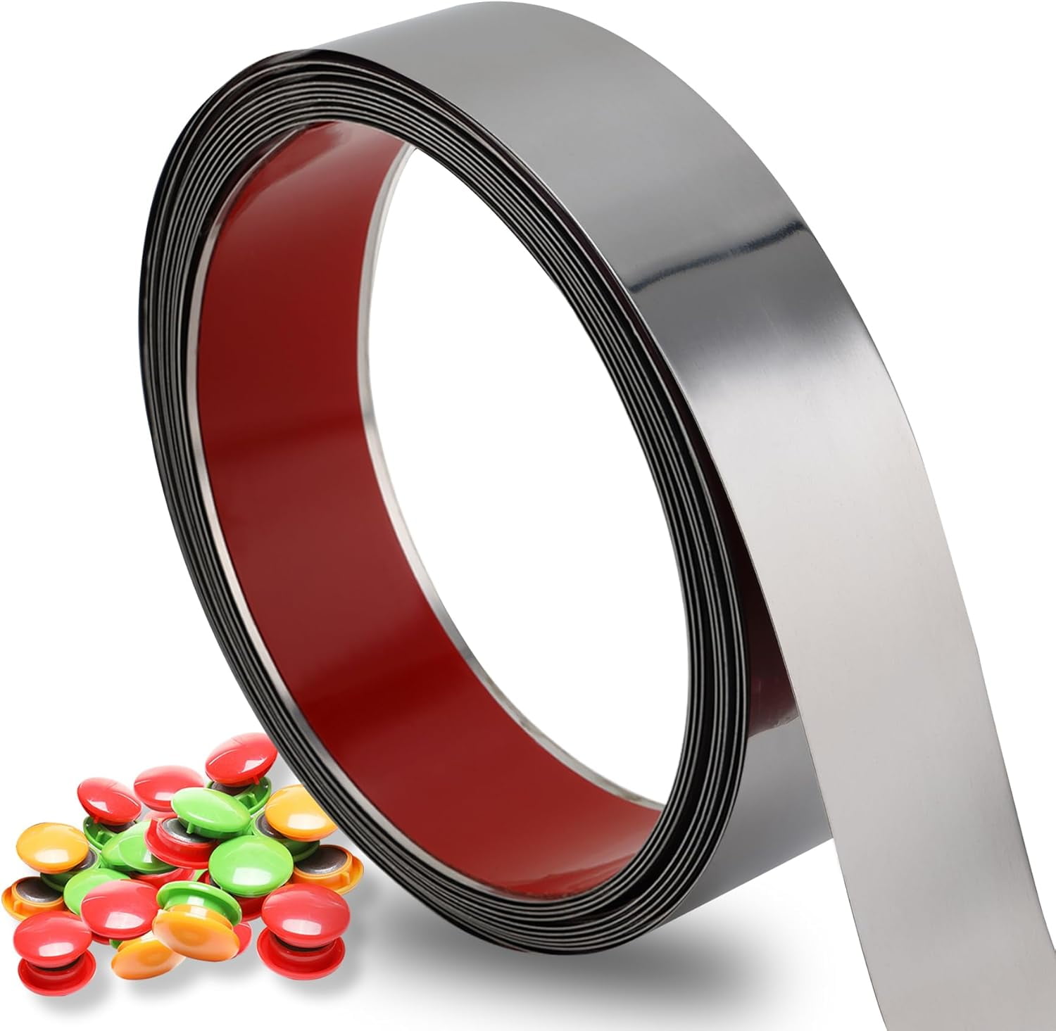 Taaizau Magnetic Self-Adhesive Metal Strip, Flexible Decorative Tape ...