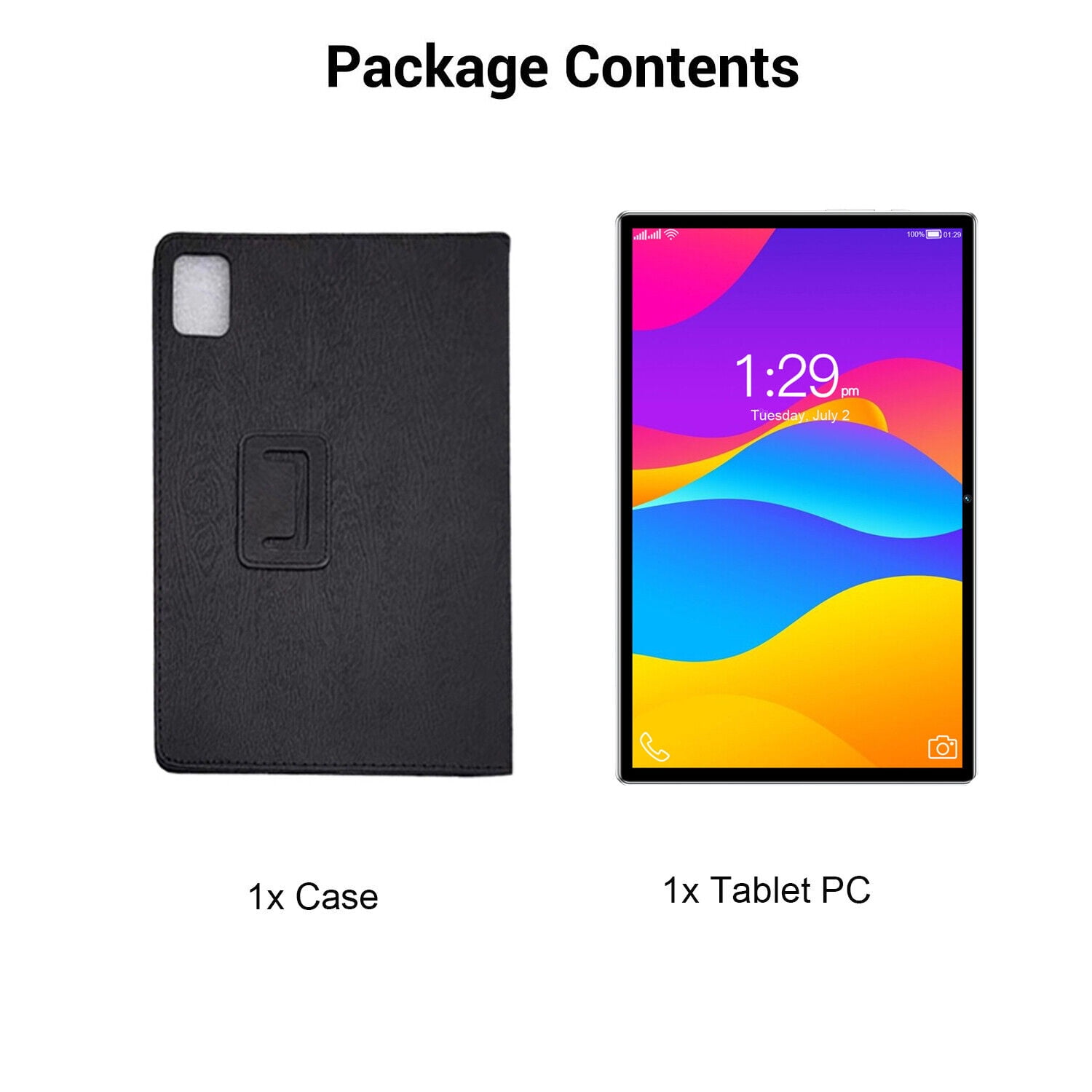 Tab 10.1 In Tablet Android 14 PC 12GB+256GB Dual Camera 2.4G+5G WiFi ...