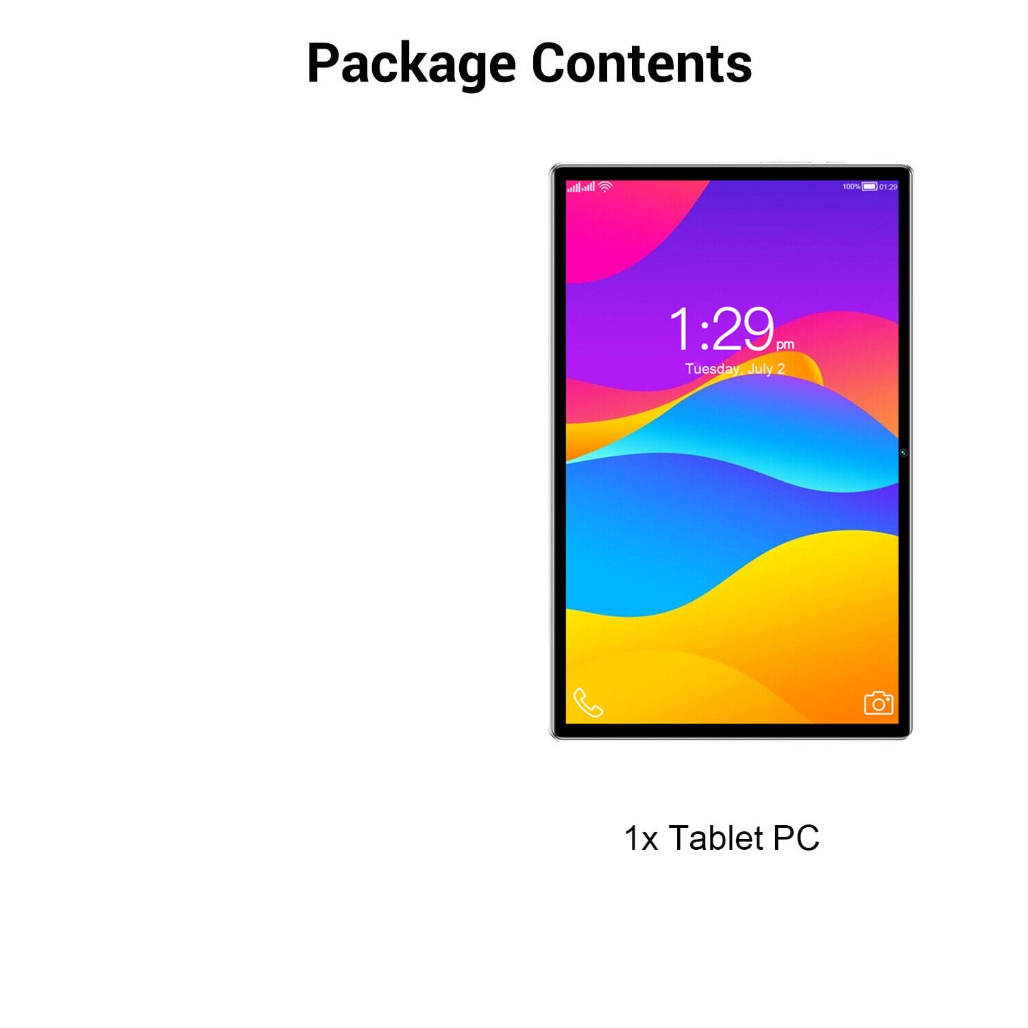 Tab 10.1 In Tablet Android 14 PC 12GB+256GB Dual Camera 2.4G+5G WiFi ...