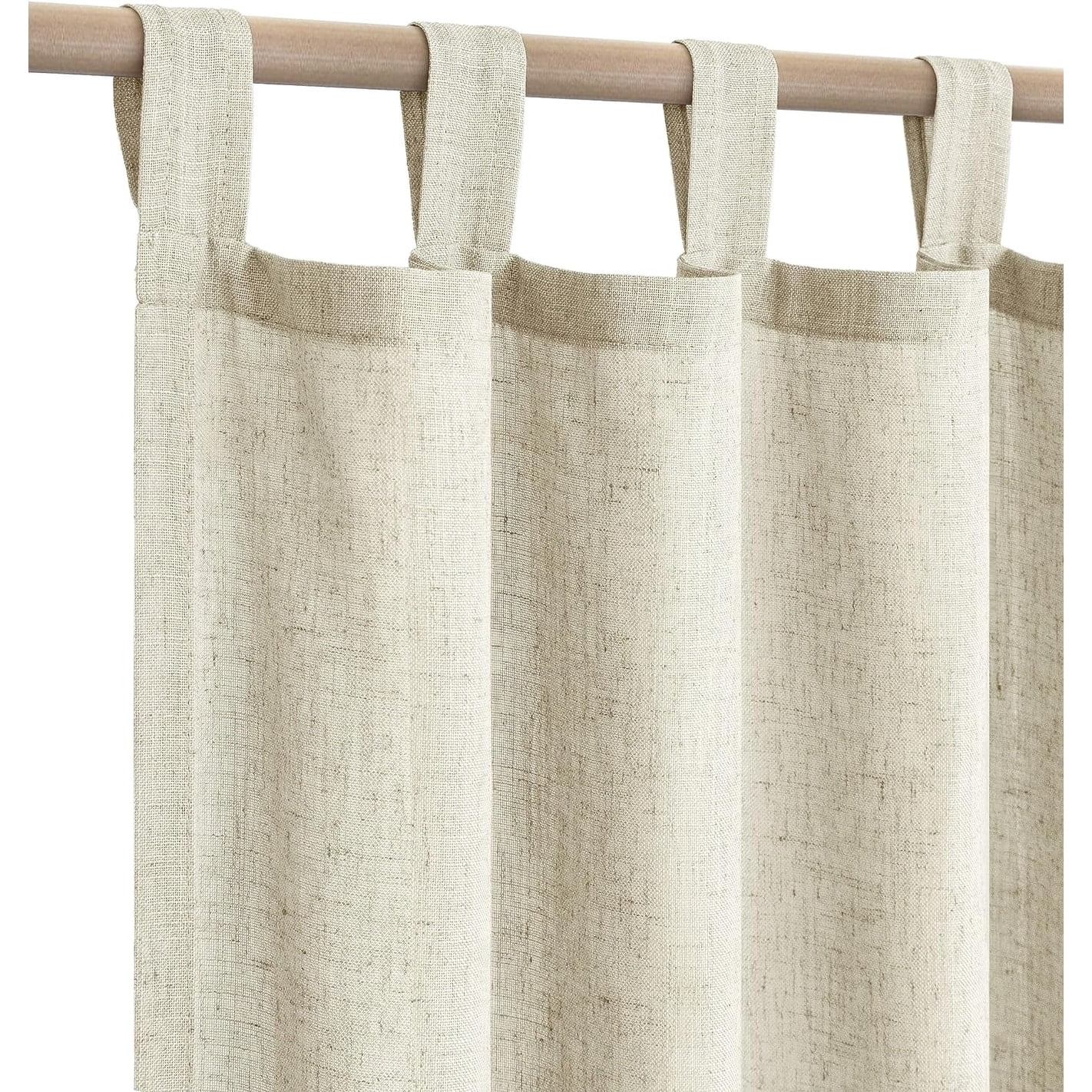 Tab Top Semi-Sheer Curtain - 52x96" Linen - 52x108" - 108 Inches ...