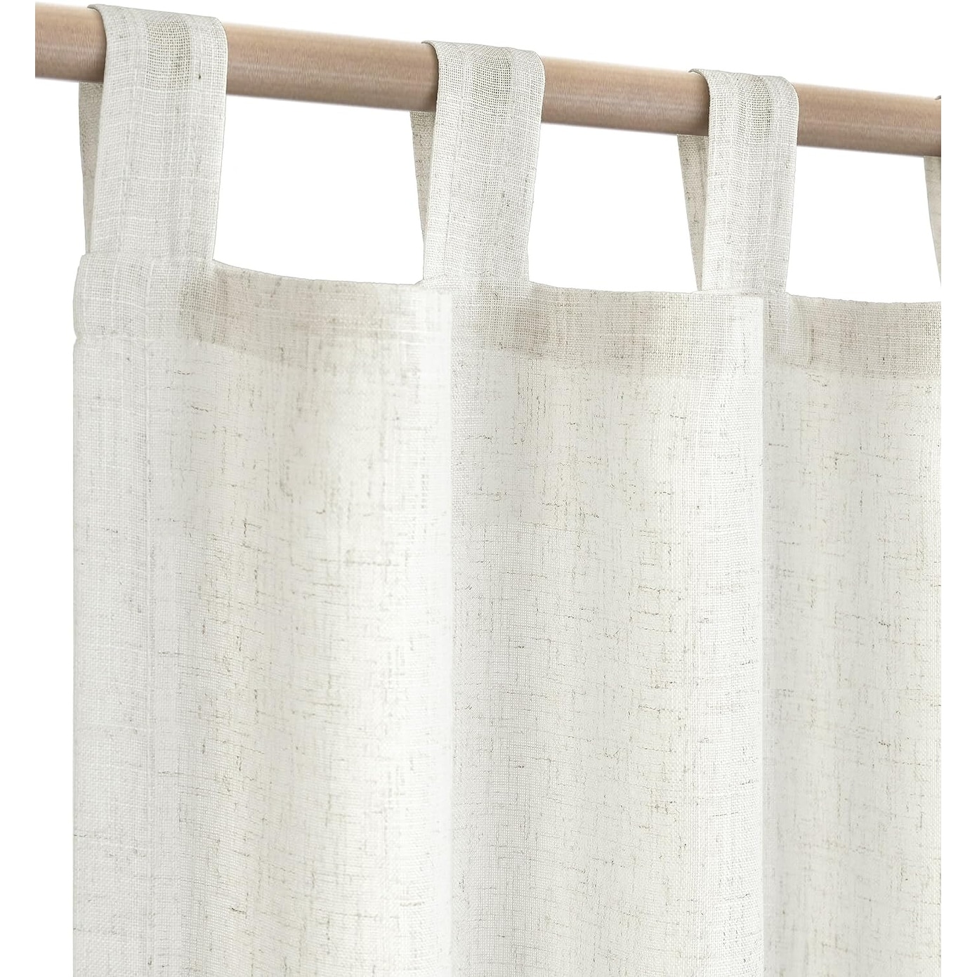 Tab Top Semi-Sheer Curtain - 52x96" Natural - 52x108" - 108 Inches ...