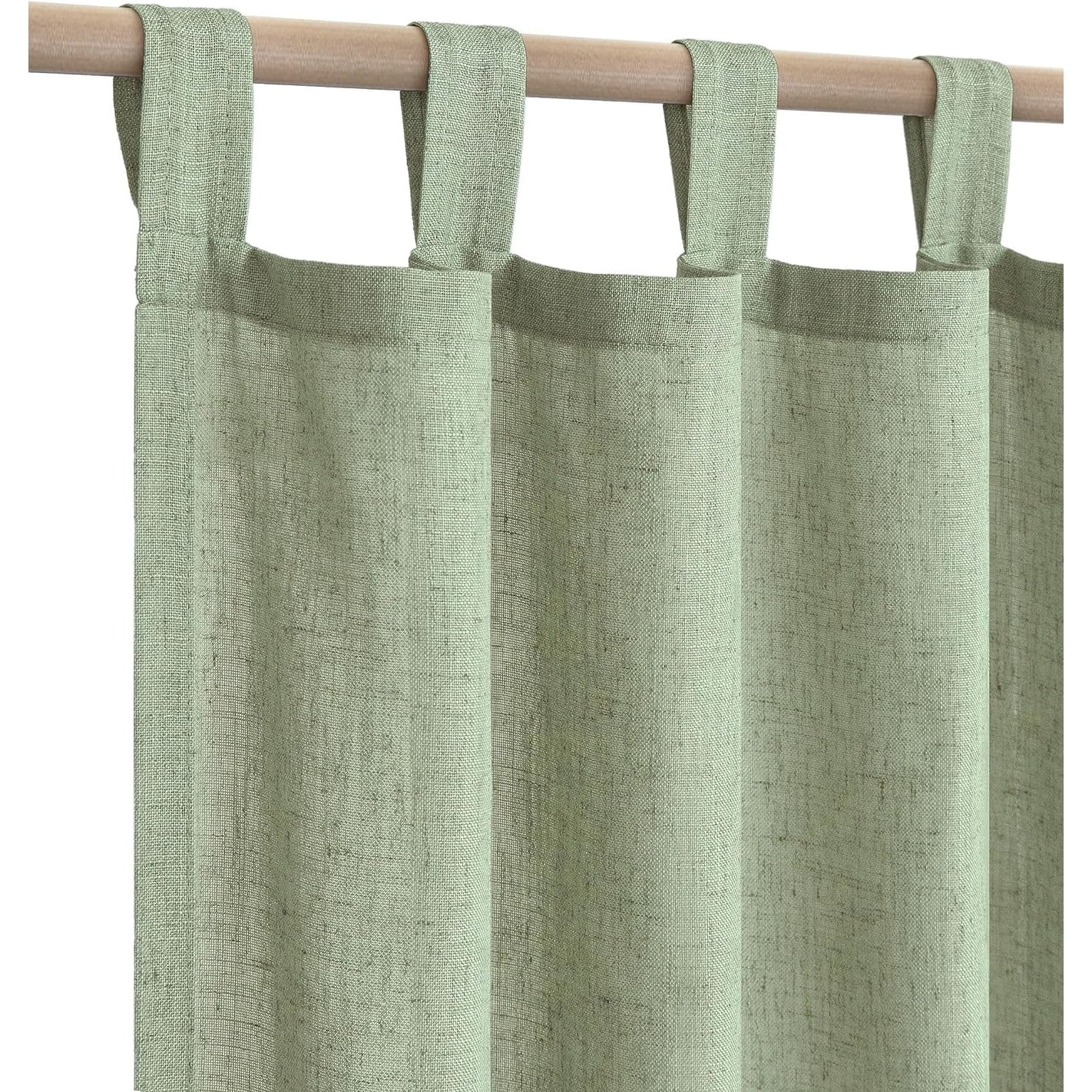 Tab Top Semi-Sheer Curtain - 52x96" Sage Green - 52x84" - 84 Inches ...