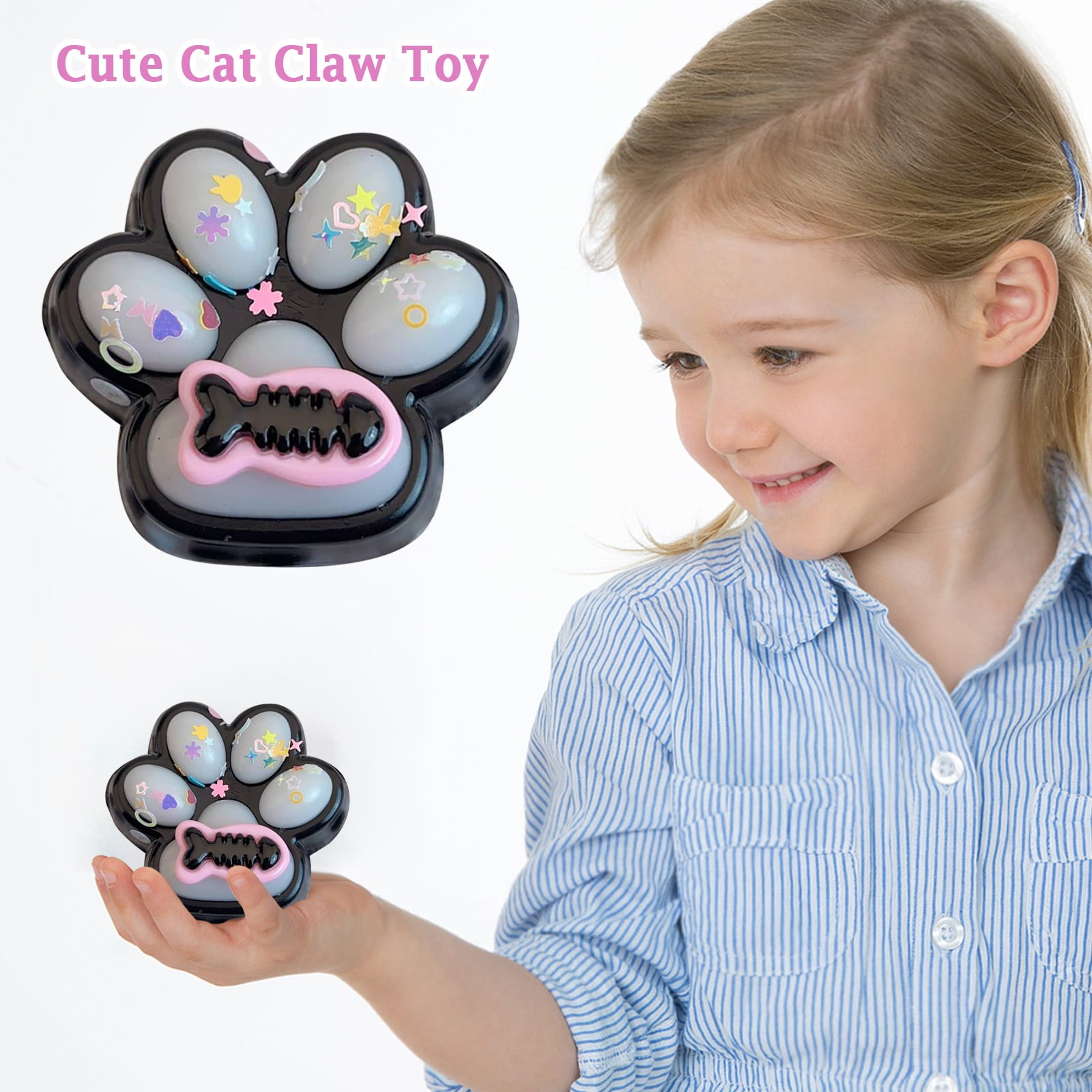 Taba Giant Paw Squishy for Kids Adults, Big Furry Cat Paw Squishy Toys ...