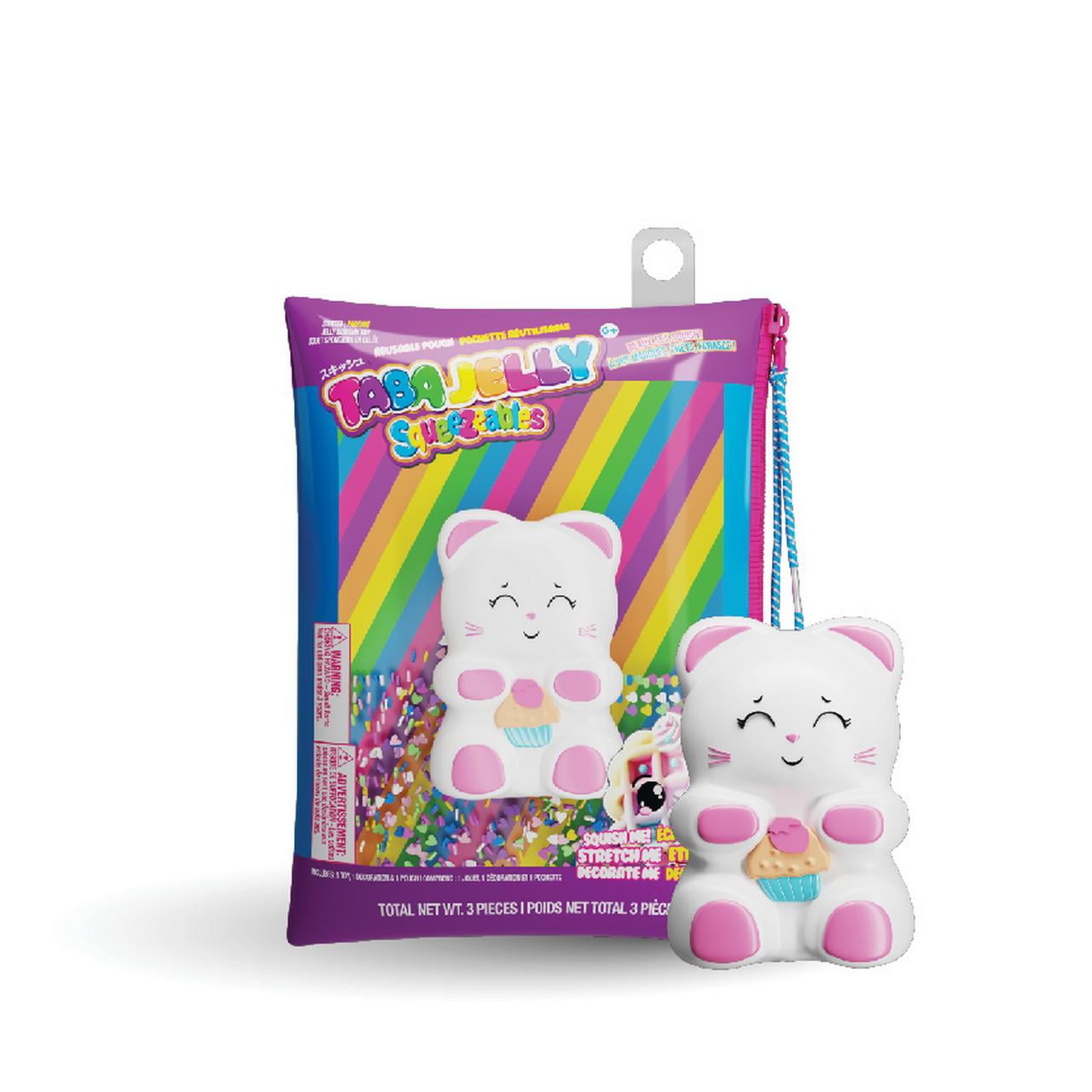 Taba Jelly Squishies Bitty Kitty - FuFu Squeeze Stress Relief Toy for ...