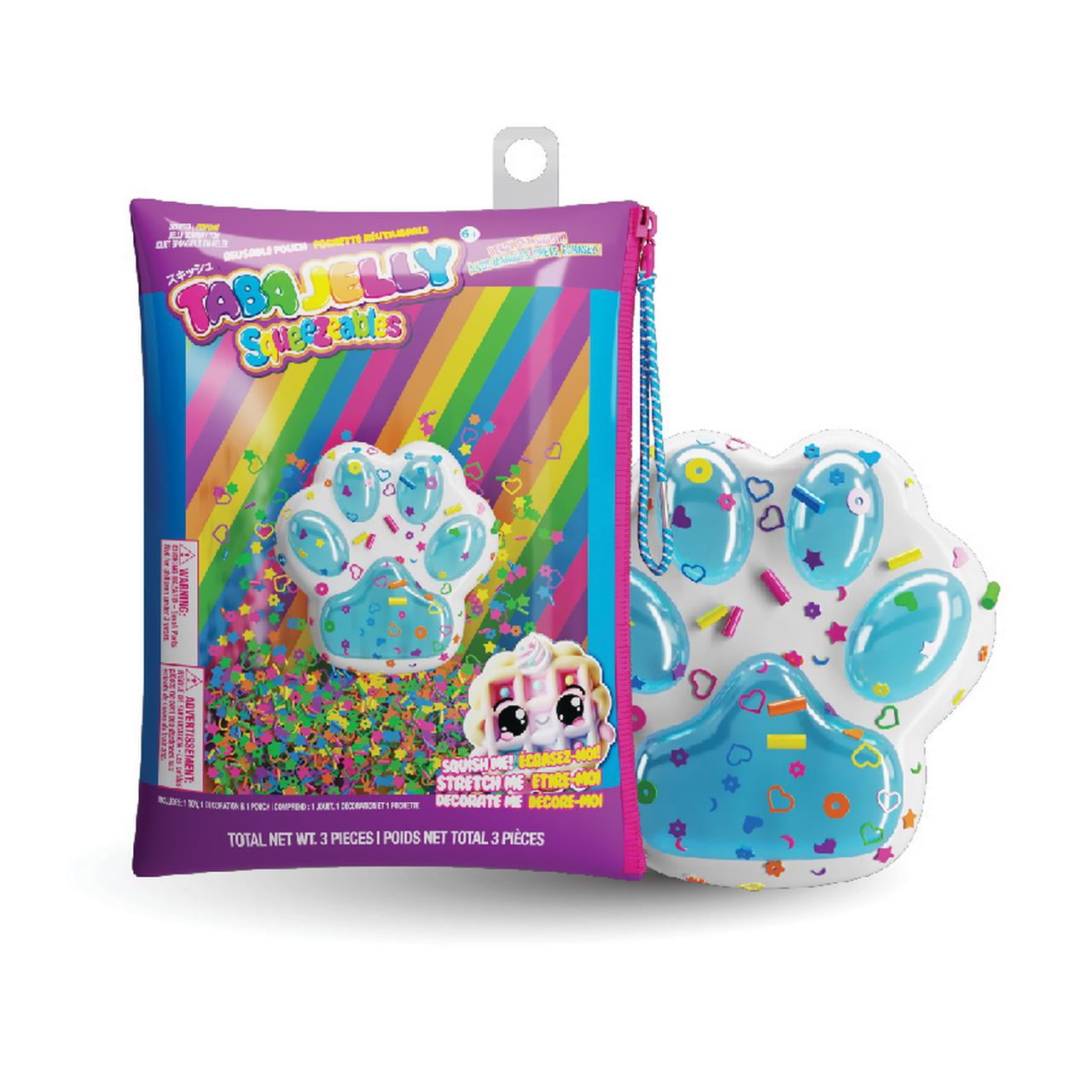 Taba Jelly Squishies Party Paw - FuFu Squeeze Stress Relief Toy for Kids & Adults - Stretchy ...