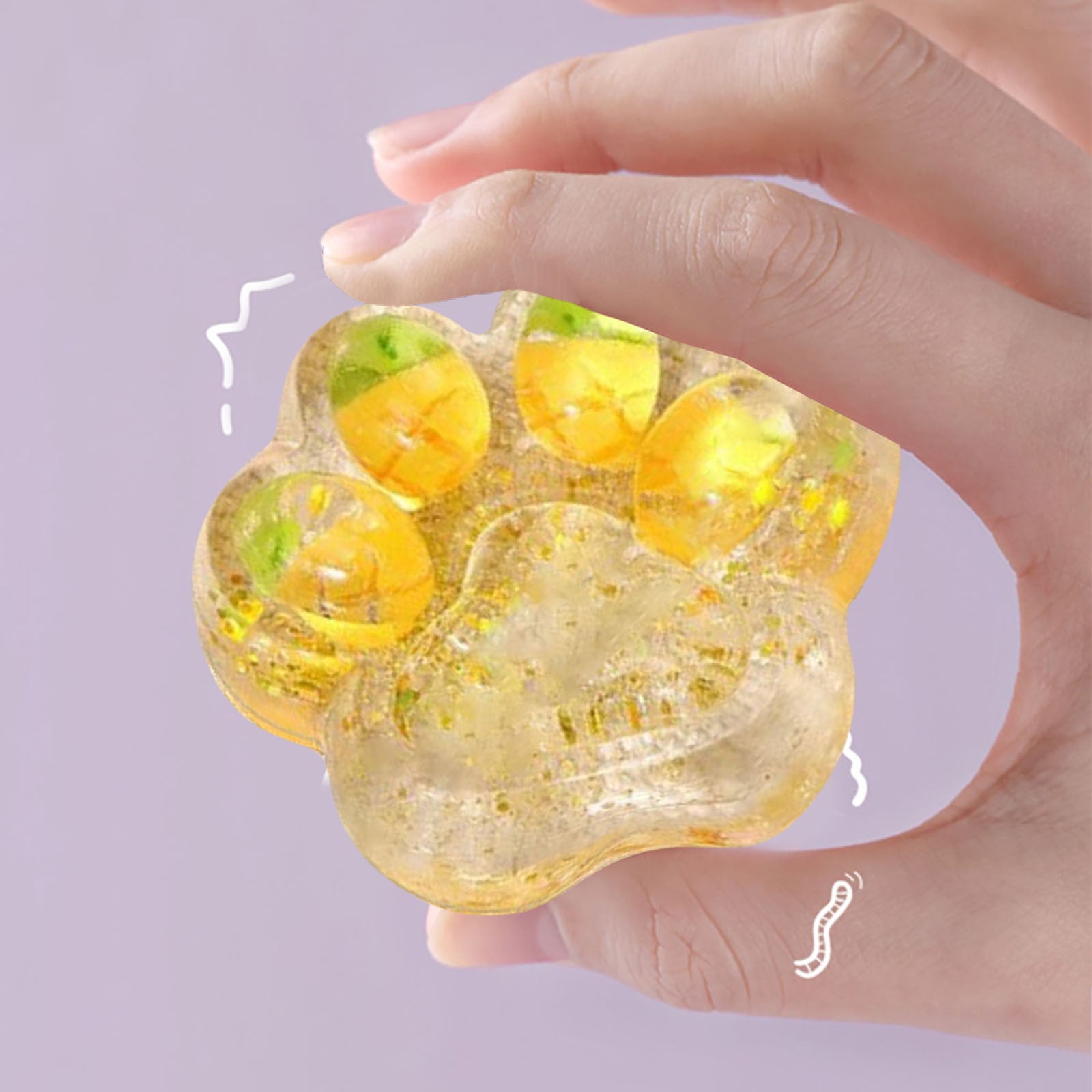 Taba Squishies Cat Paw, Clear Taba Squishies Sticky Paw Stress Toys ...