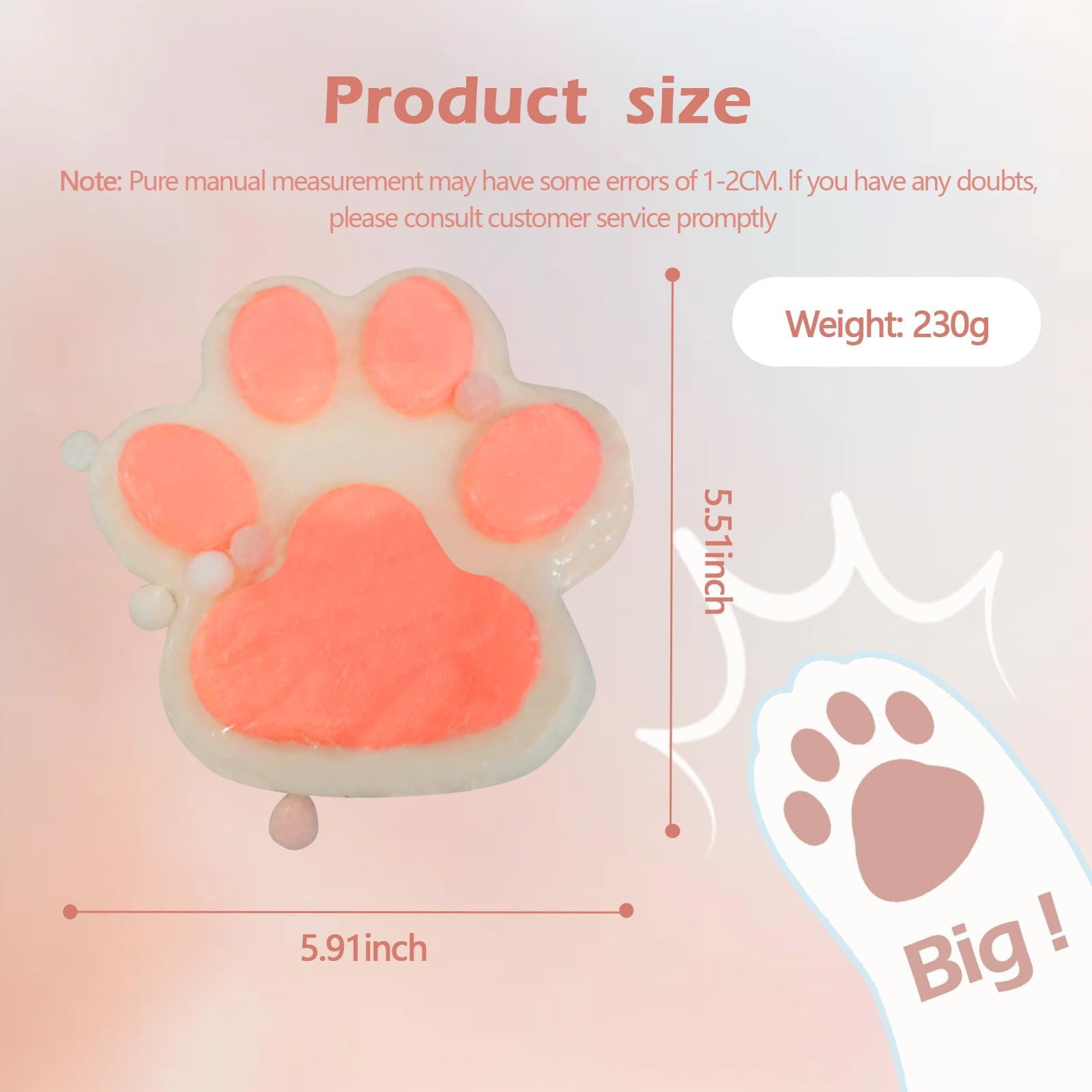 Taba Squishy Cat Paw,Fufu Squishy Big Paw Squishy Toys, Giant Cute Taba ...