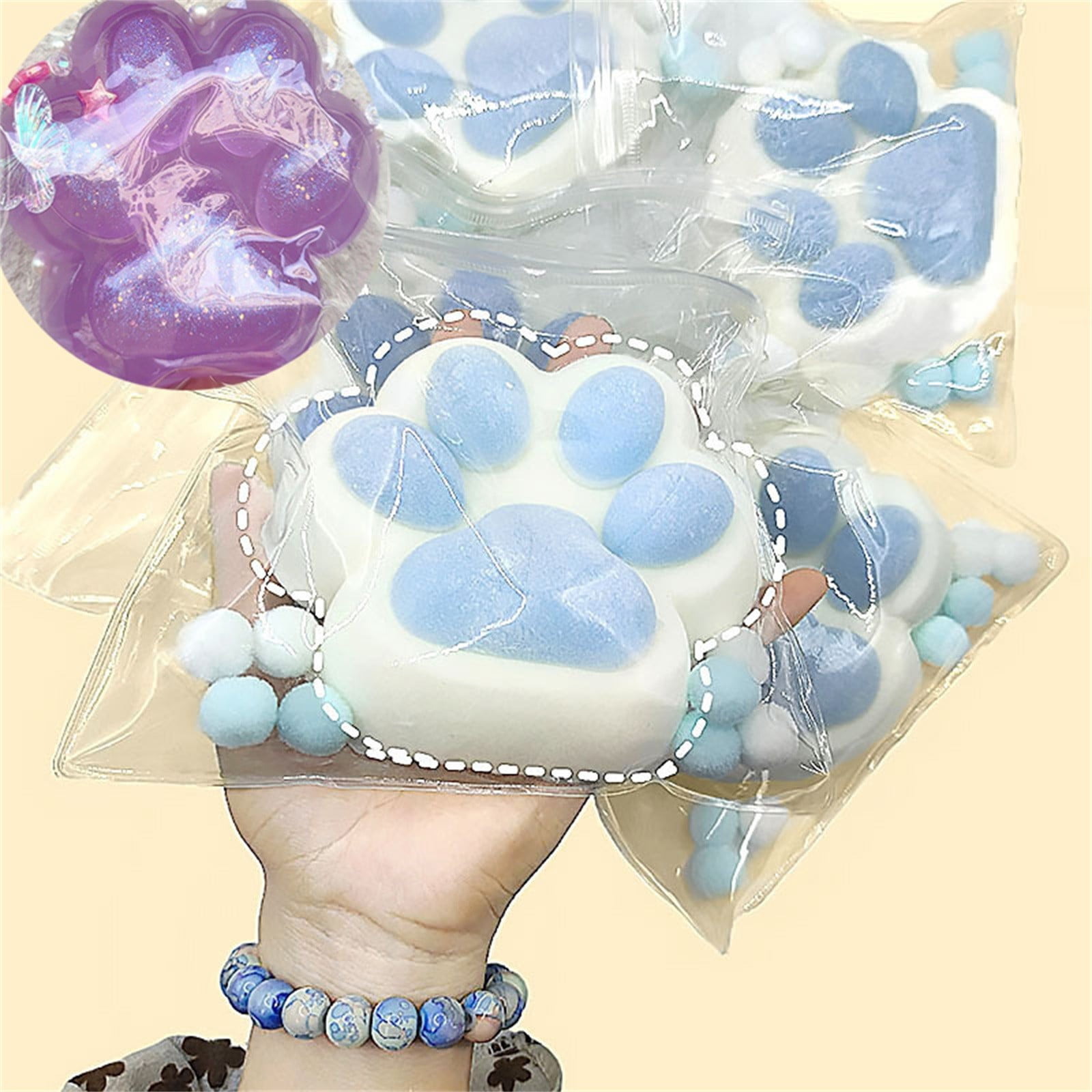 Taba Squishy Cat Paw Squeeze Toys, Kawaii Squishies Sensory Toys ...