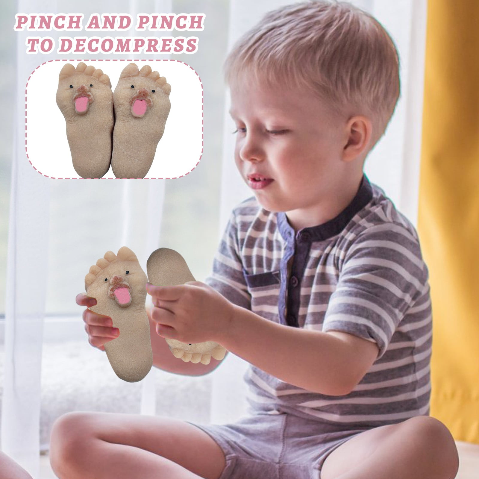 Taba Squishy, Fun Tongue-out Feet Toys, Decompression Toys, Decorative ...